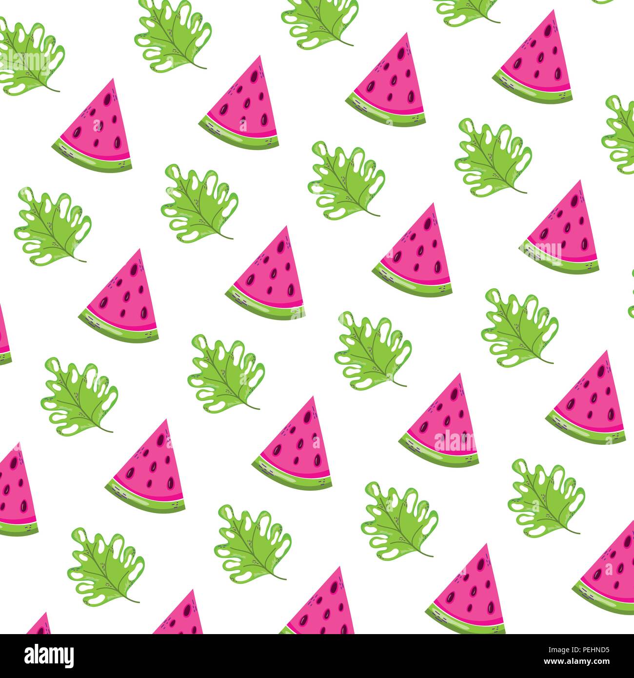 watermelon fruit and exotic plant background Stock Vector Image & Art ...