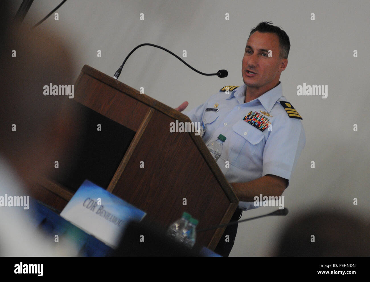 Coast Guard Cmdr. Adam Chamie, commanding officer, U.S. Coast Guard ...