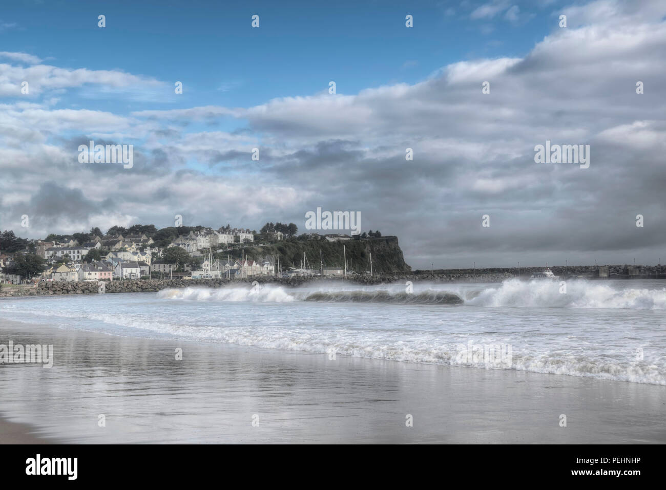 a walk along a sandy beach ... Northern Ireland Stock Photo - Alamy