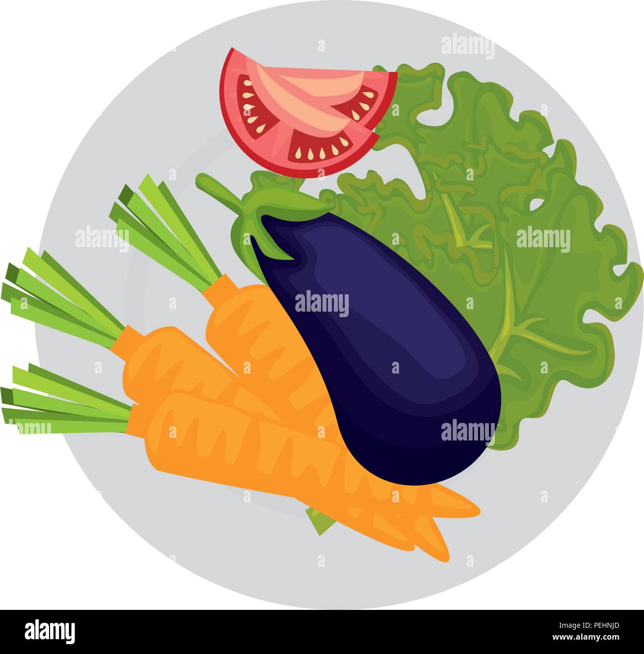 Preparing vegetables salad Stock Vector Images - Alamy