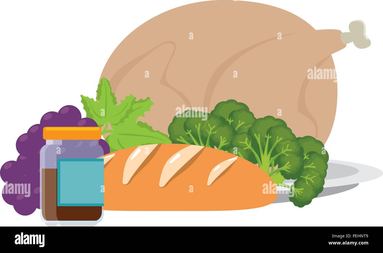chicken meat and healthy food Stock Vector Image & Art - Alamy