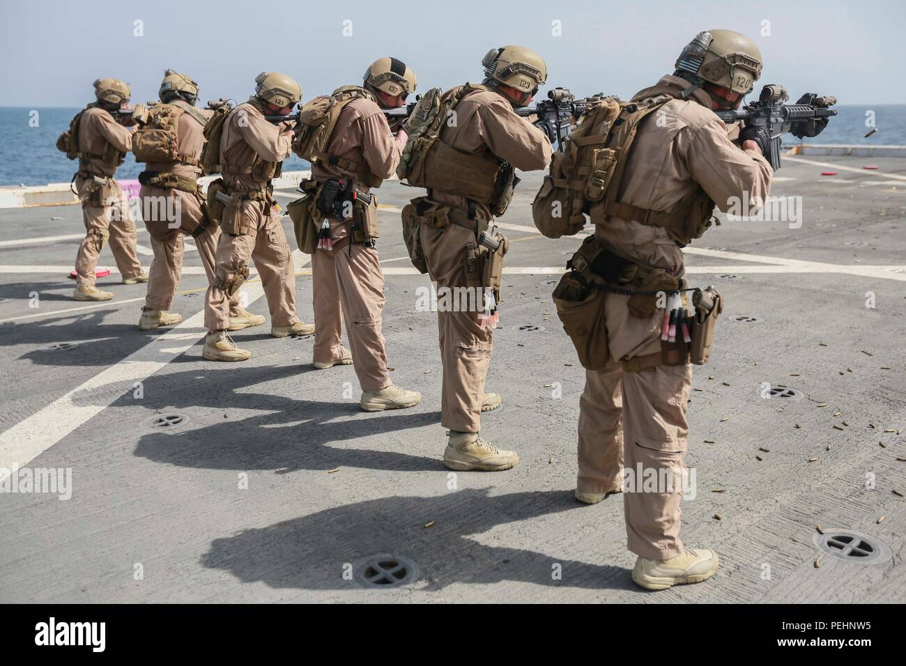 GULF OF ADEN (Aug. 24, 2015) U.S. Marines with the 15th Marine ...