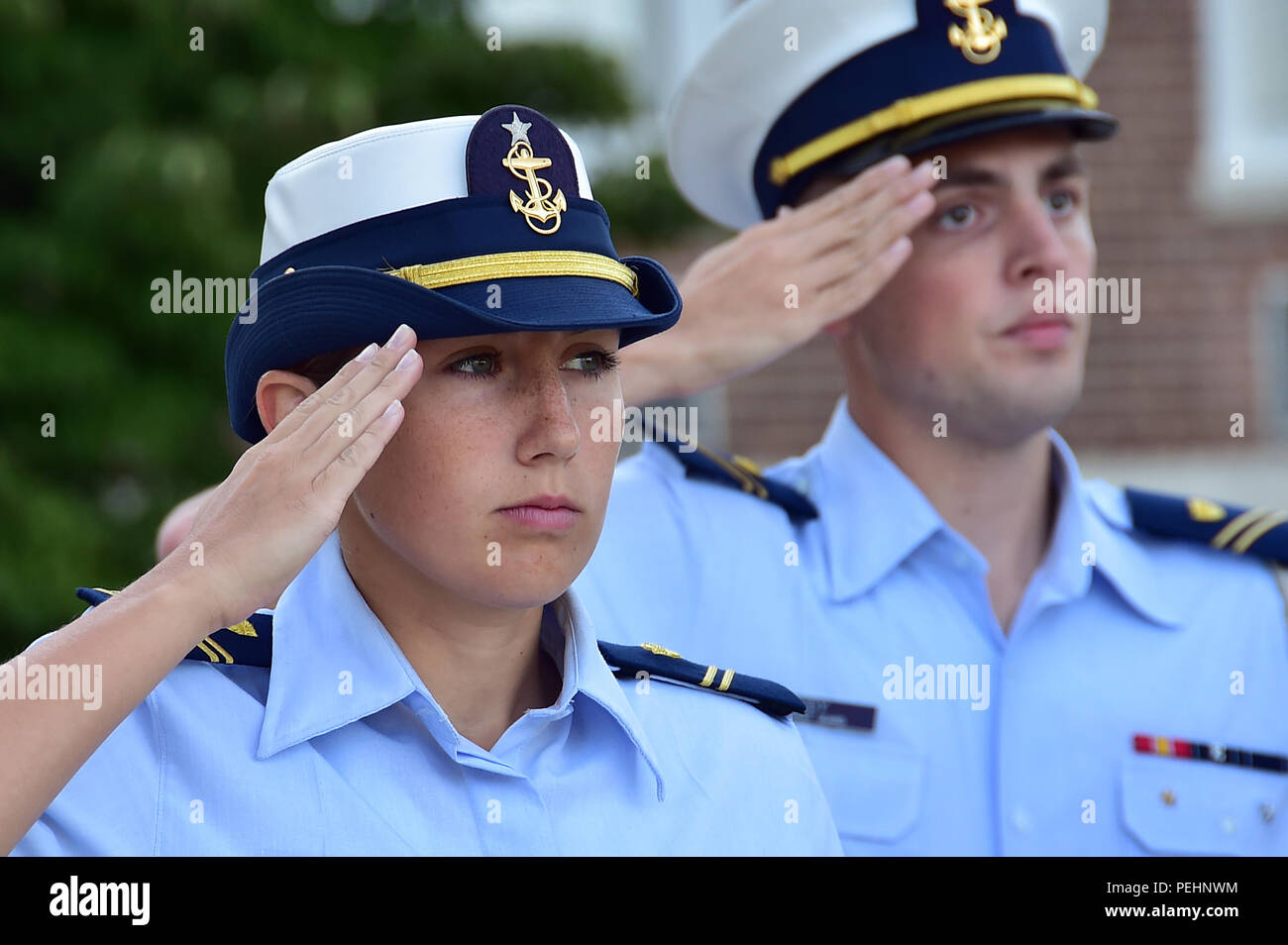 U.S. Coast Guard Academy cadets in New London, Connecticut, participate ...