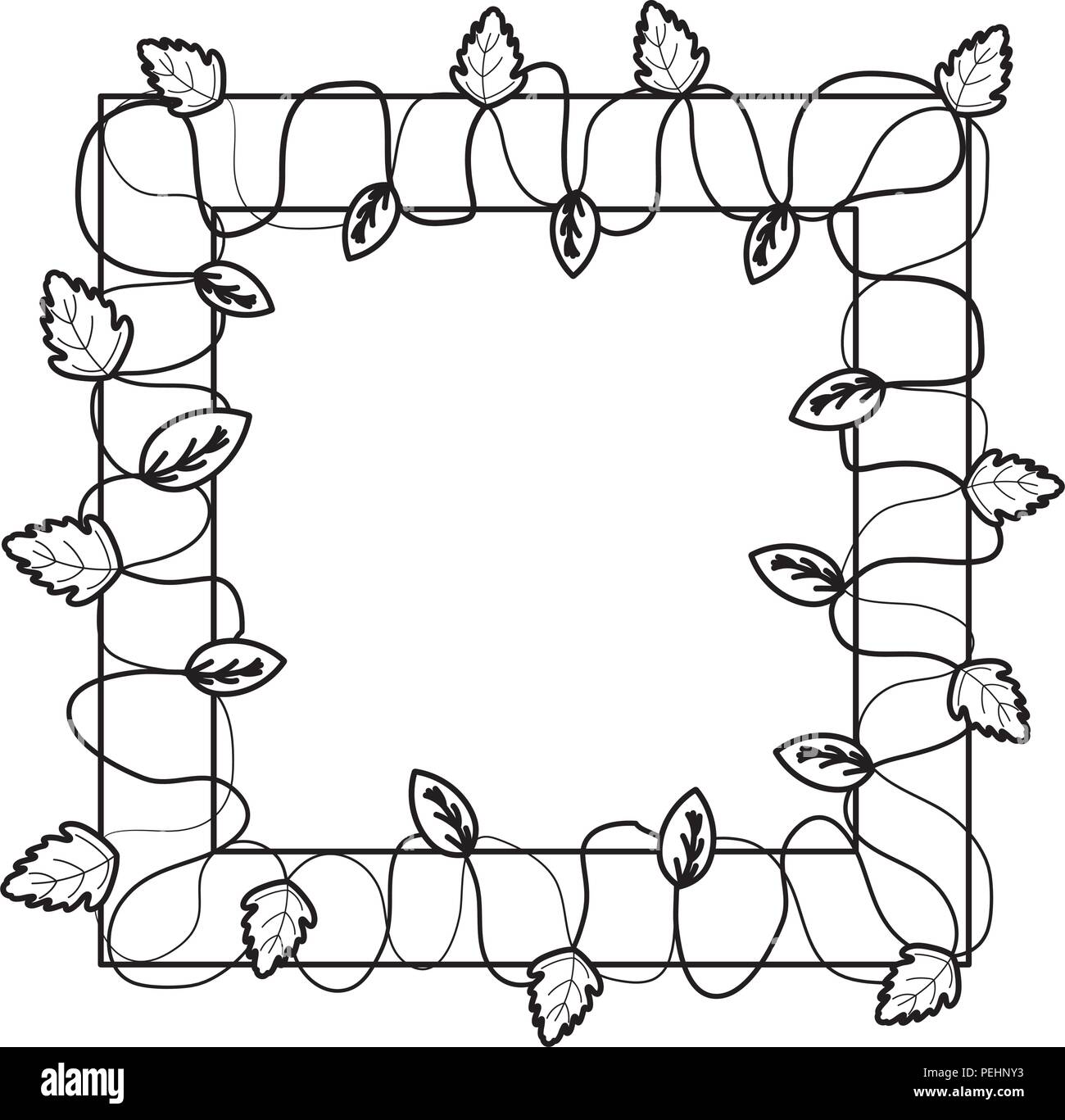 Sunflower frame line Stock Vector Images - Alamy