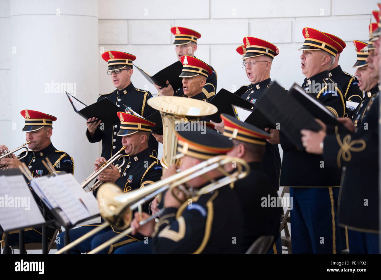 Members of The U.S. Army Band, “Pershing’s Own,” Chorus and Brass ...