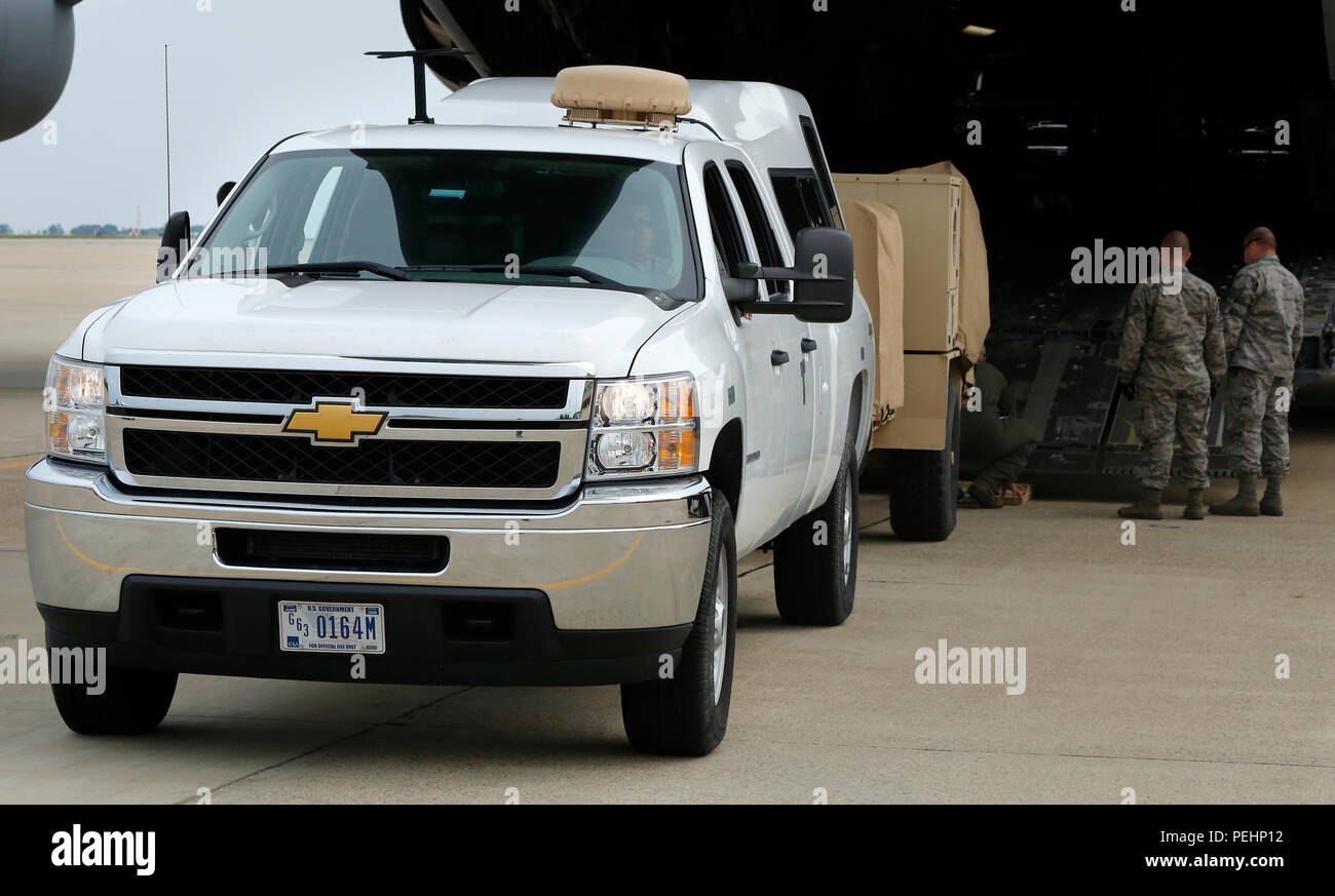 An Early Entry Command Post vehicle, assigned to Joint Task Force Civil ...