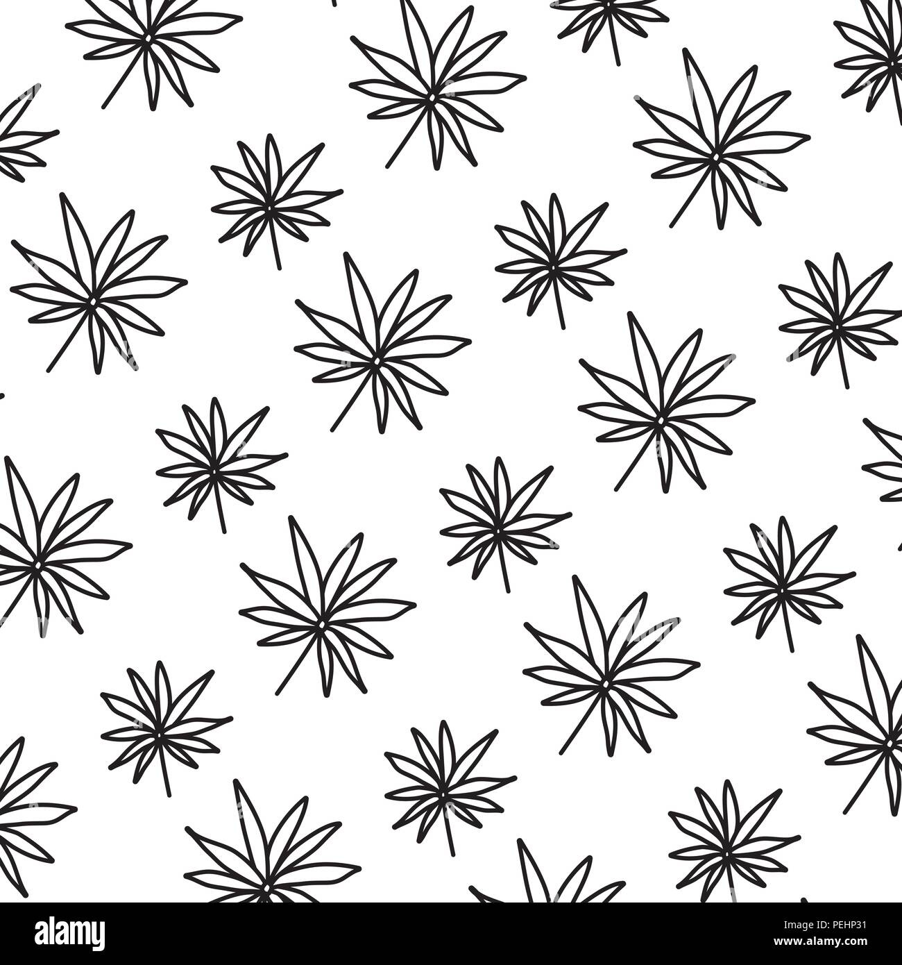 line branch tropical plant leaves background Stock Vector Image & Art ...