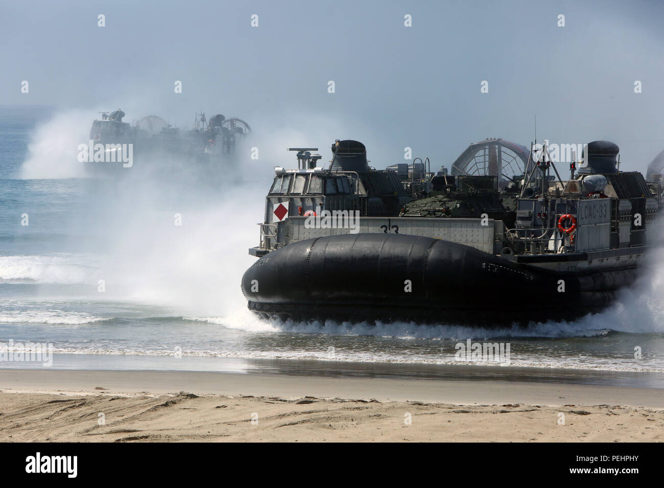 Marines and light armored vehicles with 3rd Light Armored ...