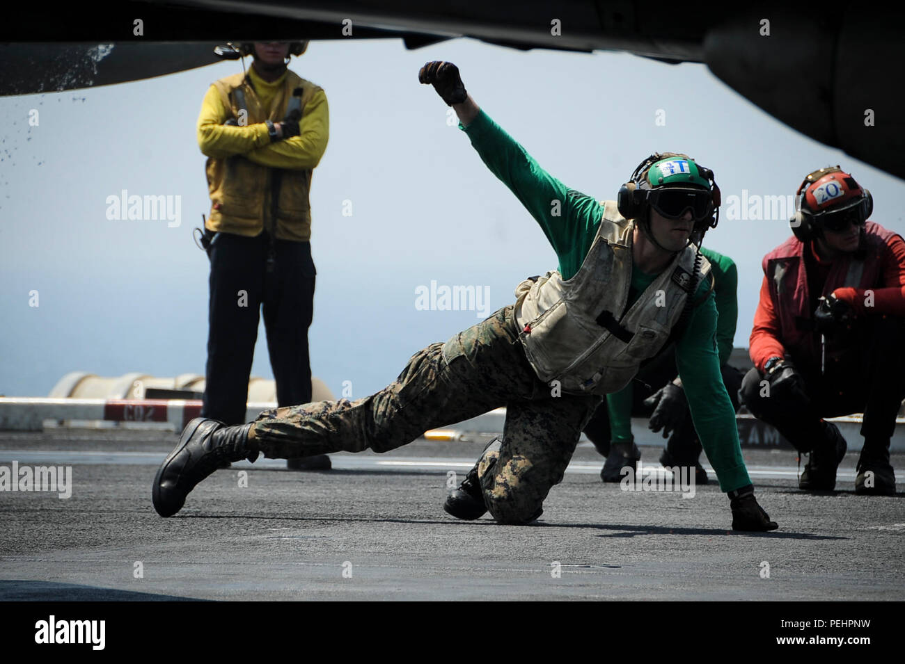 150827-N-GR120-295 ARABIAN GULF (August 27, 2015) - A final checker ...