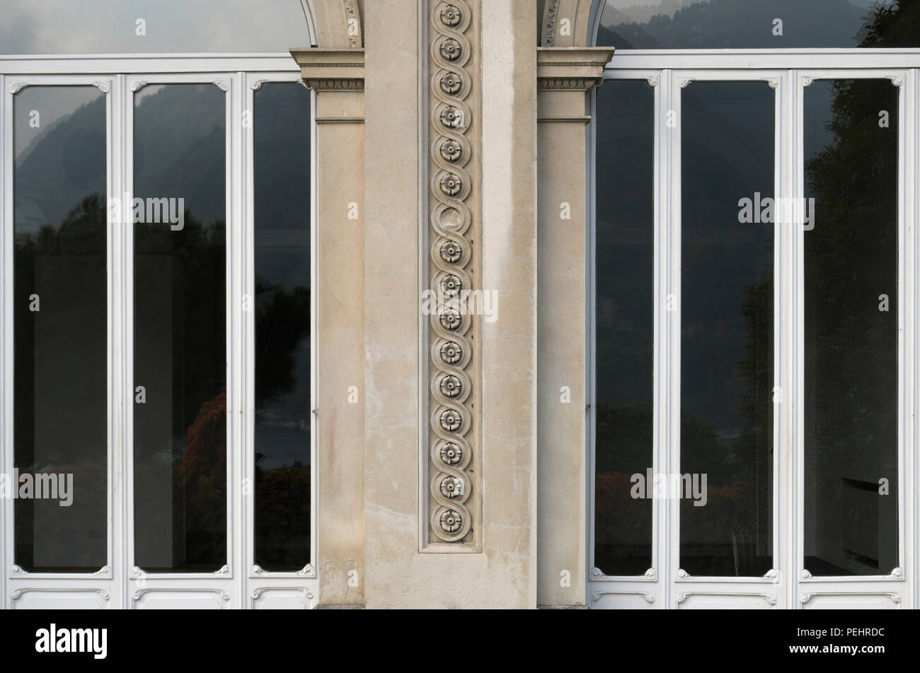 door windows of an Italian villa in classic style Stock Photo - Alamy