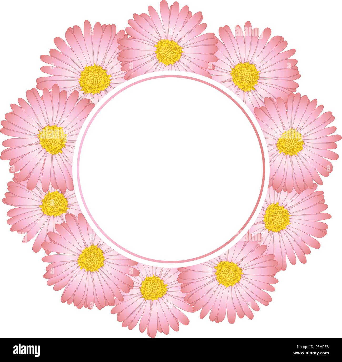 White Daisy Banner Clip Art
