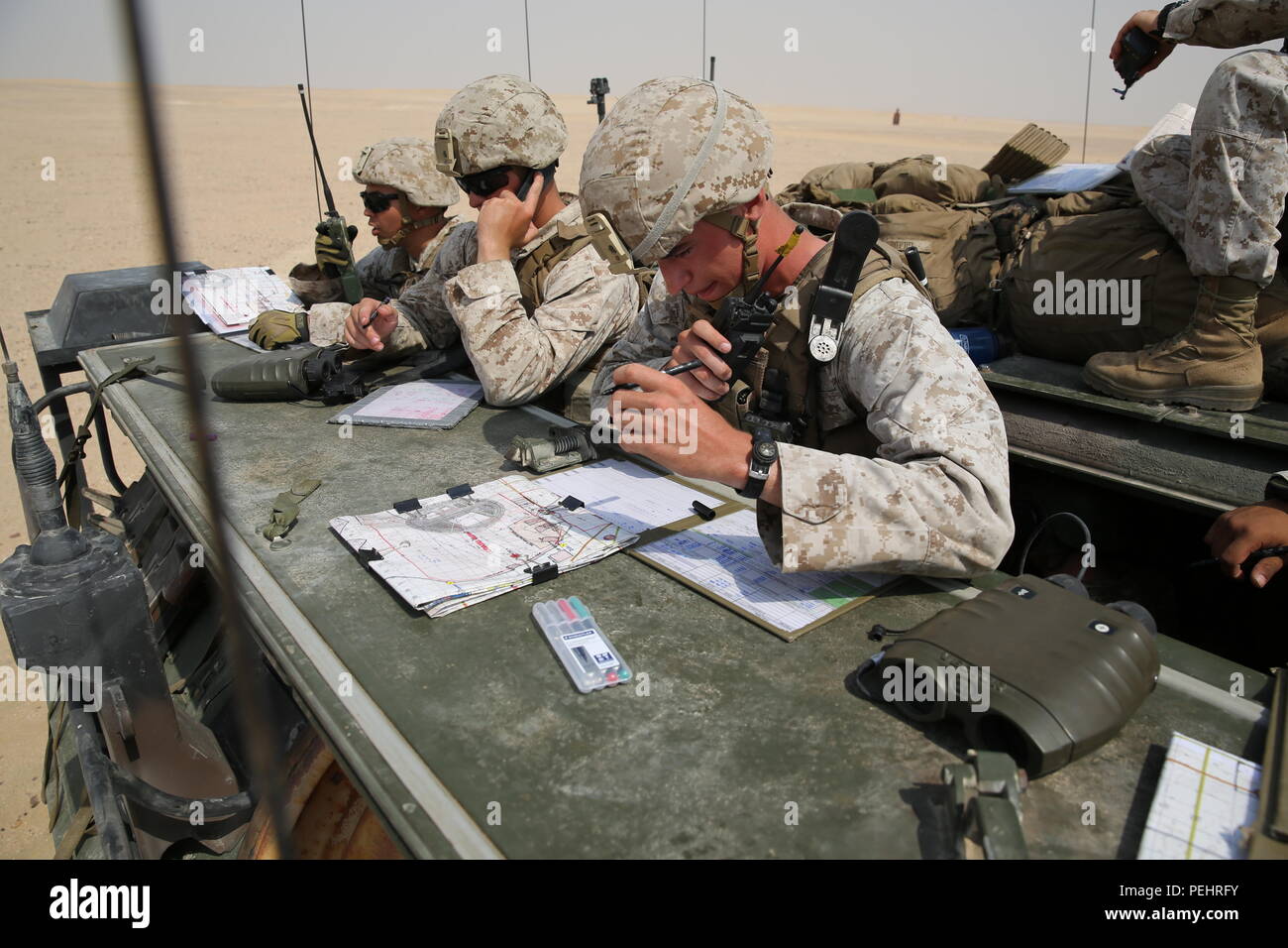 A Fire Support Team from Battalion Landing Team 3rd Battalion, 1st ...