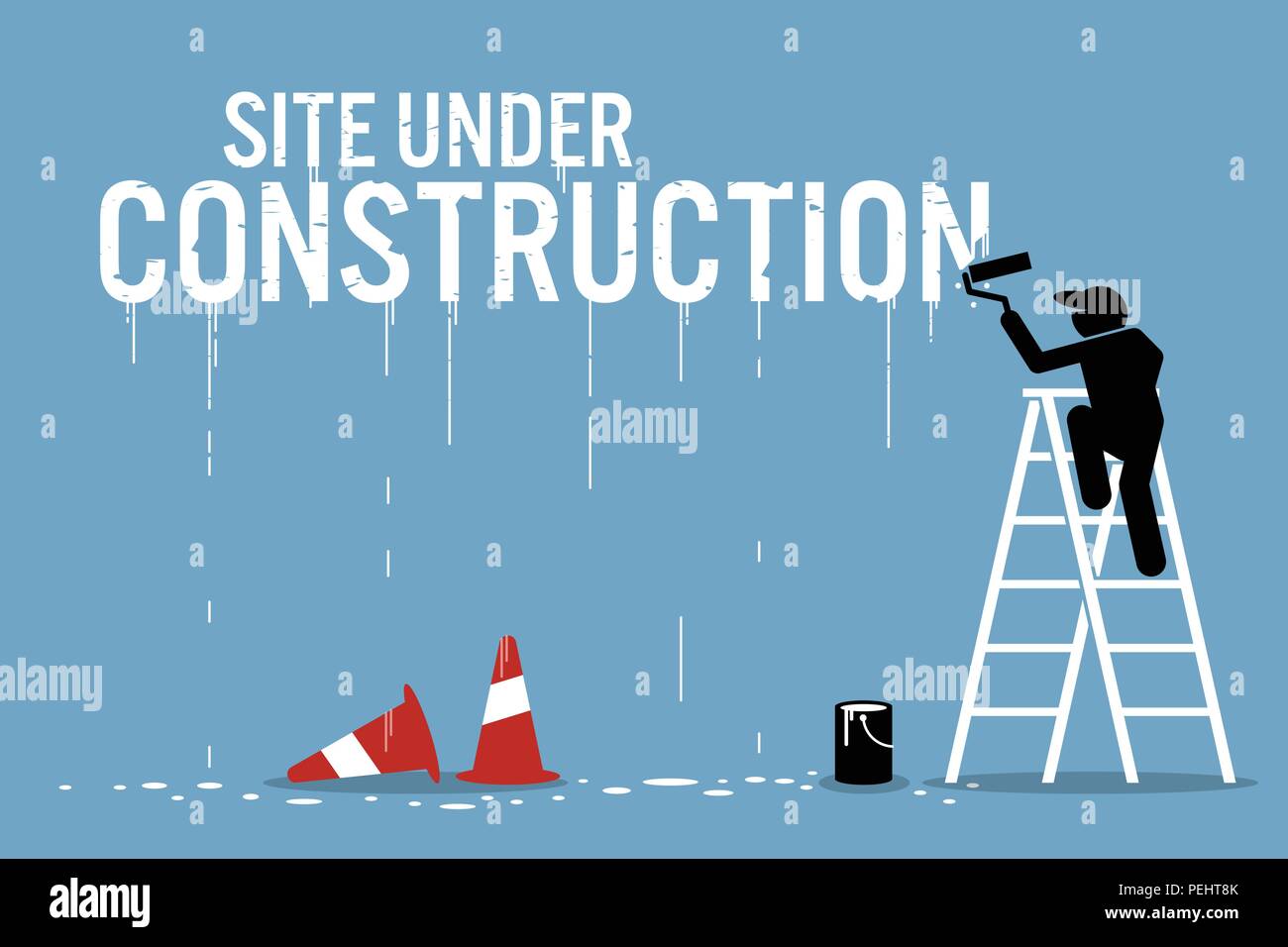 Vector artwork depicts work in progress Stock Vector Image & Art - Alamy