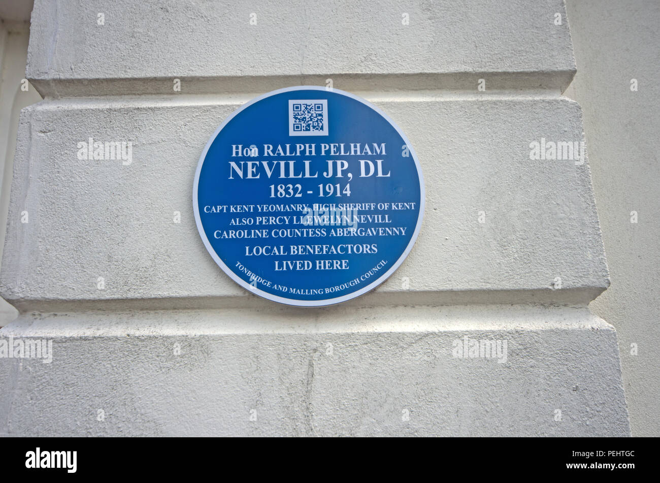 West Malling Kent Nevill Pelham 1832-1942 Blue Plaugh on Malling House ...