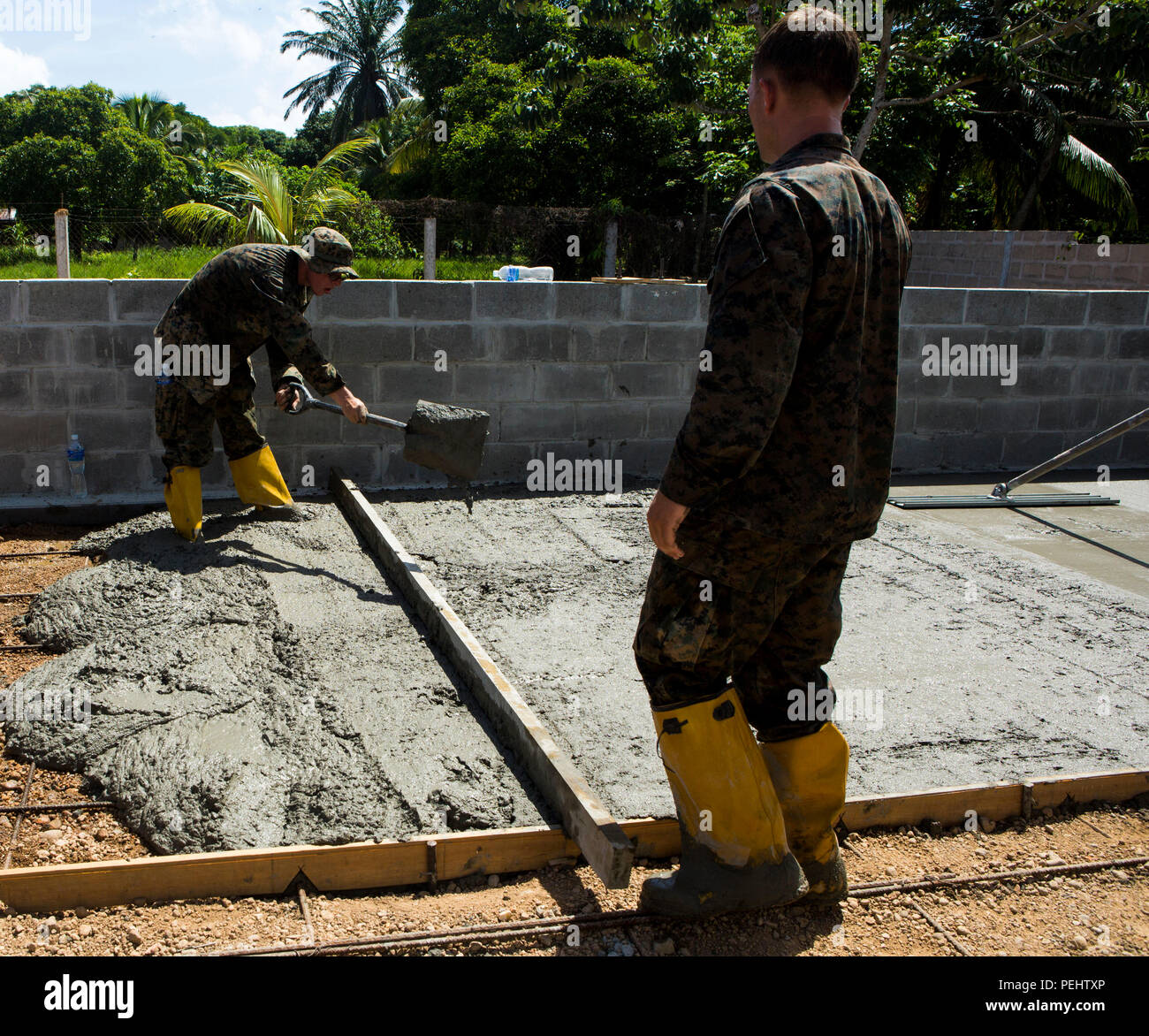U.S. Marine Corps Lance Cpl. Justin Shook right, and Pfc. Stephen ...