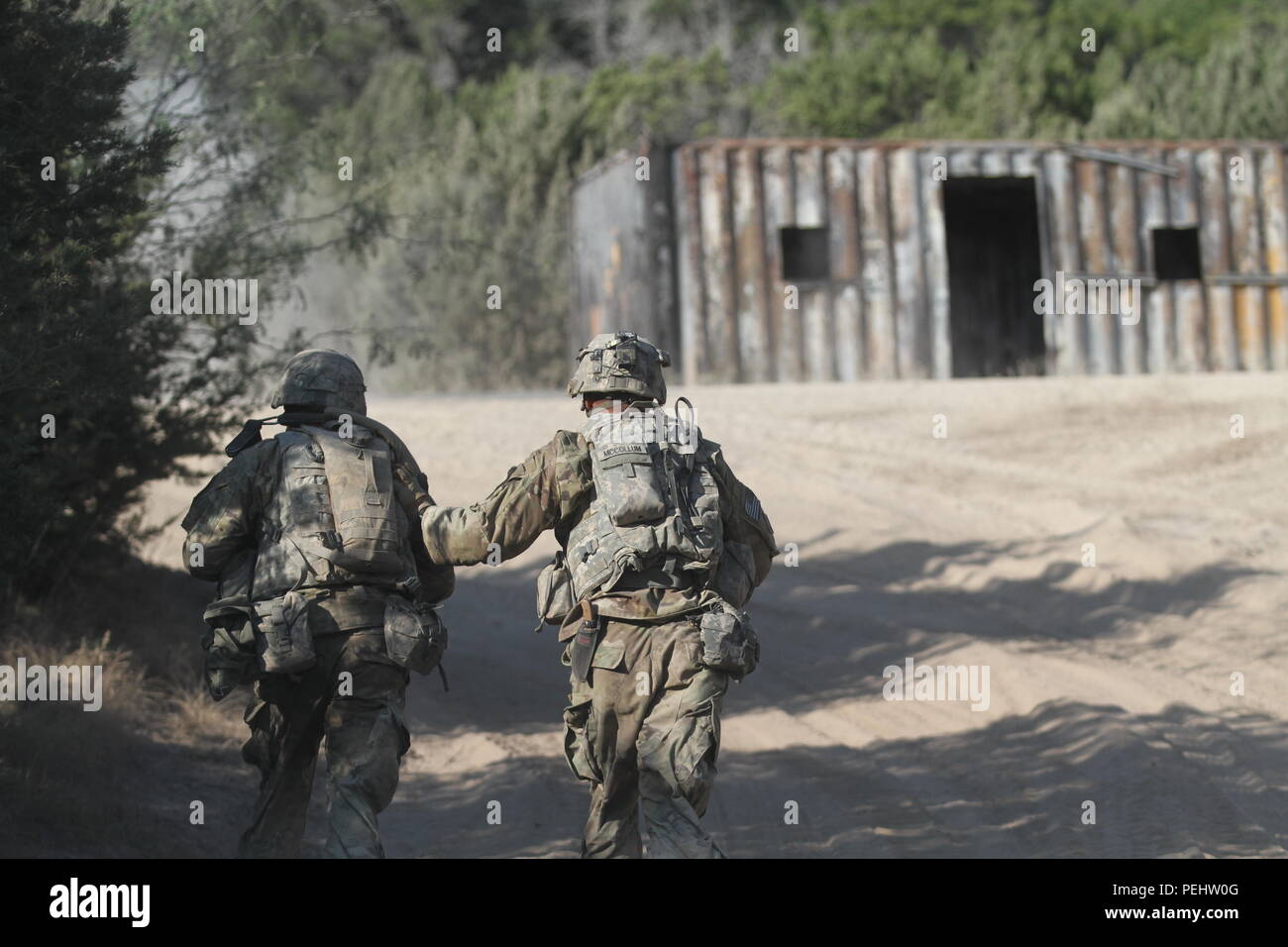 Dismounted infantry from 2nd Battalion, 12th Cavalry Regiment, 1st ...