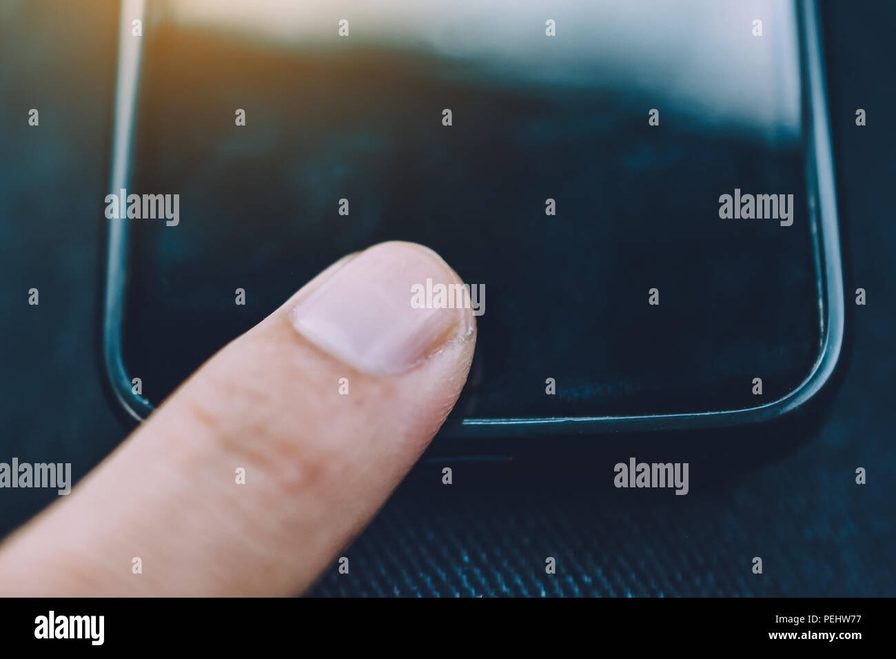 close up hand touching on screen of smartphone,close up people are ...