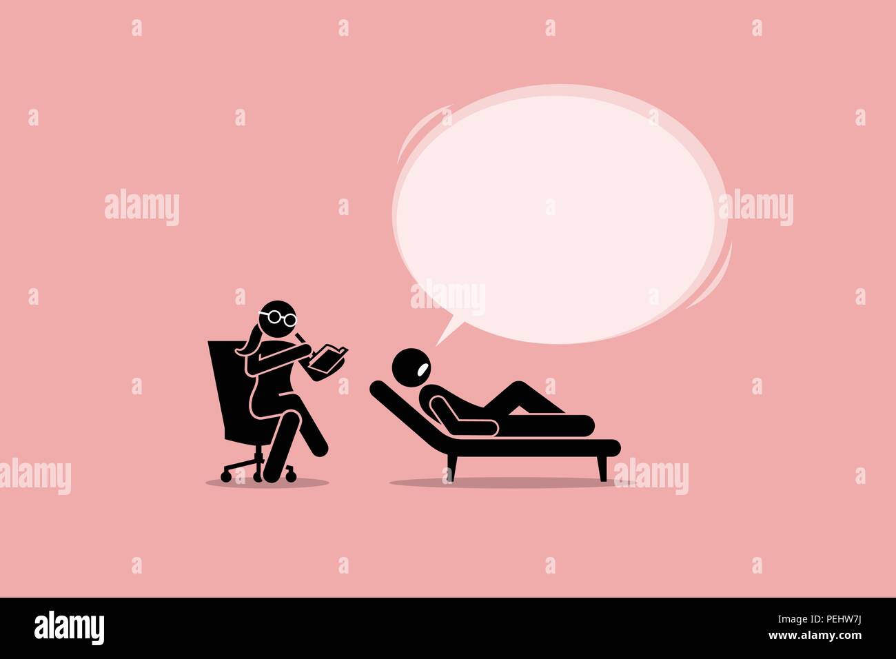 Artwork illustration depicts psychology, psychiatric, psychotherapy ...