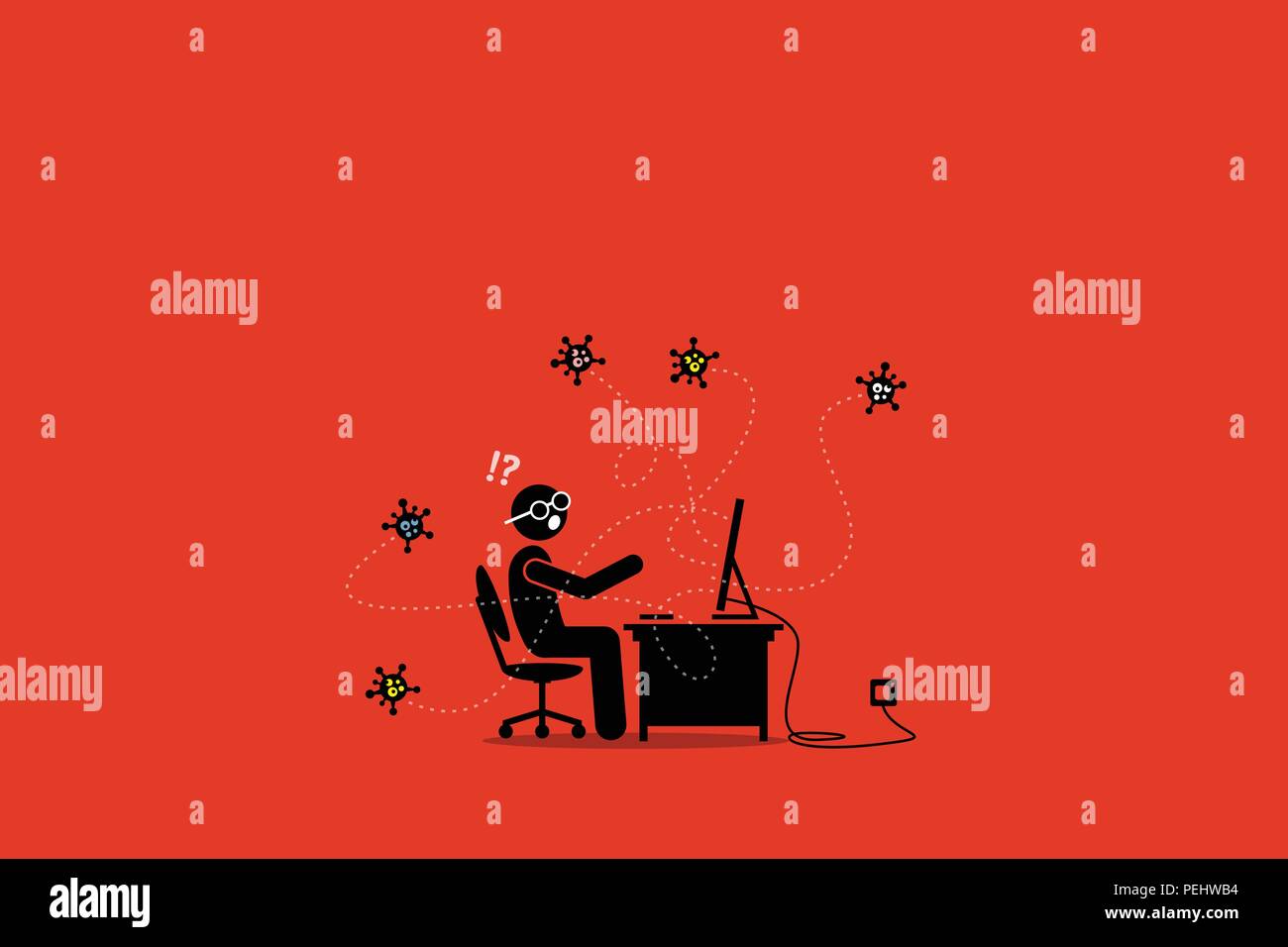 Computer scam cartoon Stock Vector Images - Alamy