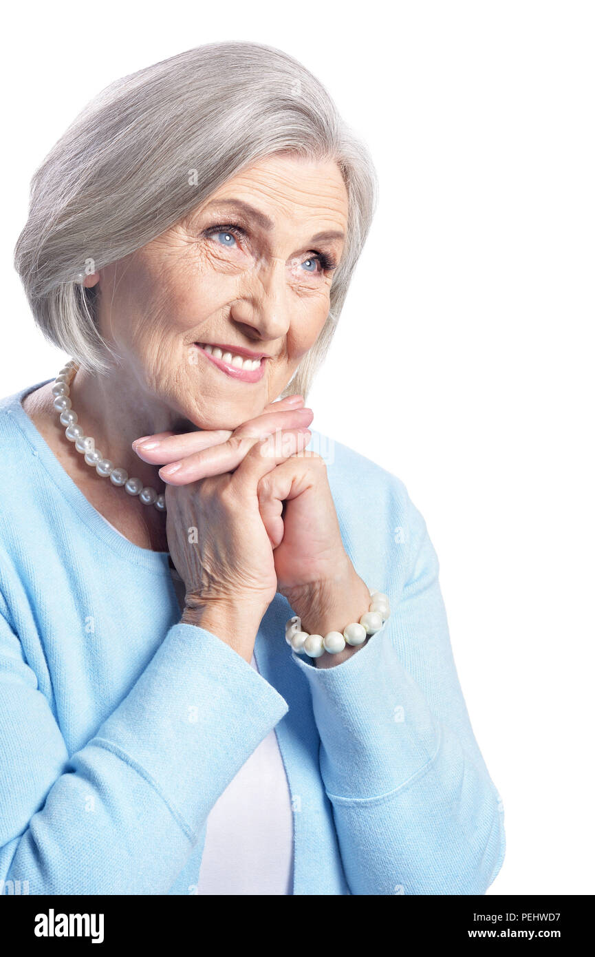 Portrait of a beautiful senior woman posing Stock Photo - Alamy