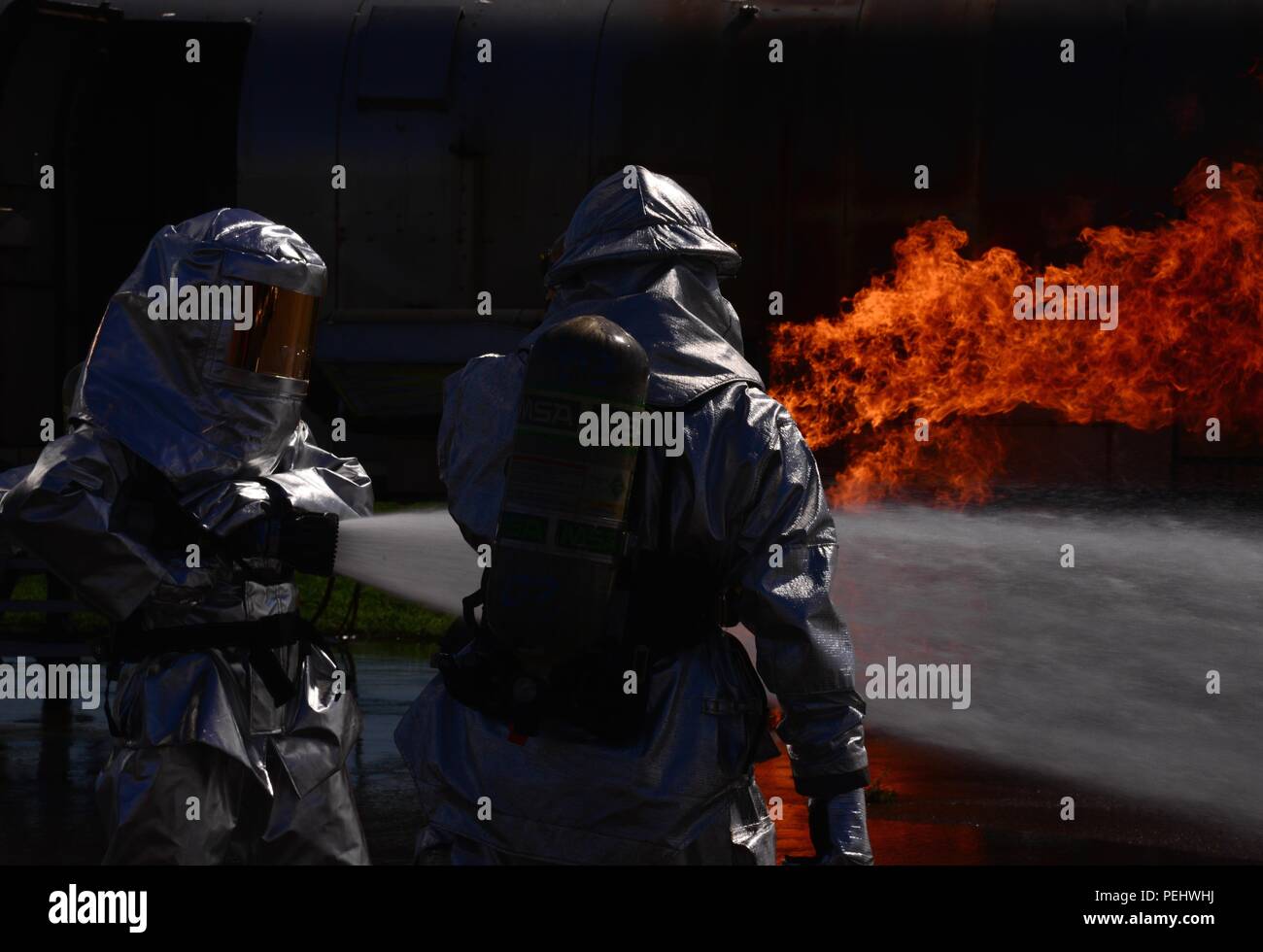 Firefighters from the Songtan fire station perform fire-sweeping ...