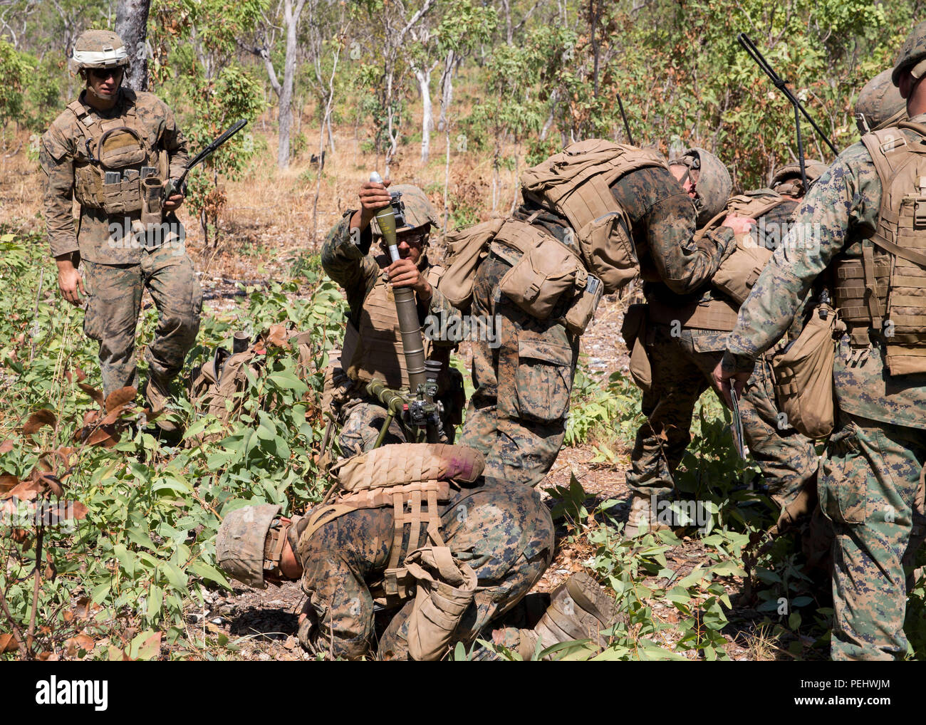 U.S. Marines with Company A, 1st Battalion, 4th Marine Regiment, Marine ...
