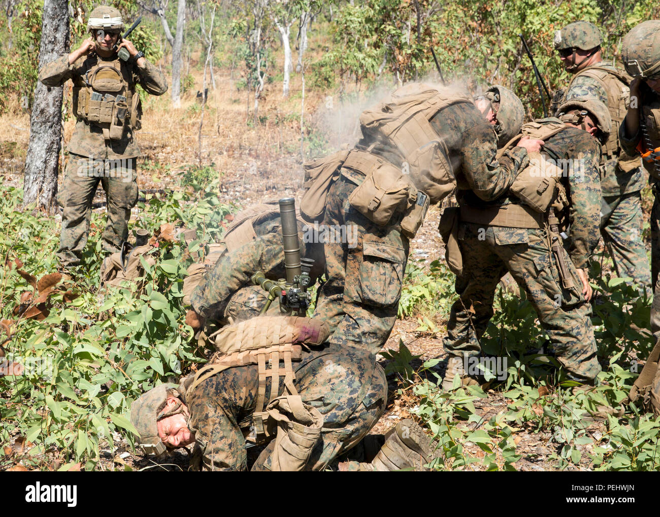 U.S. Marines with Company A, 1st Battalion, 4th Marine Regiment, Marine ...