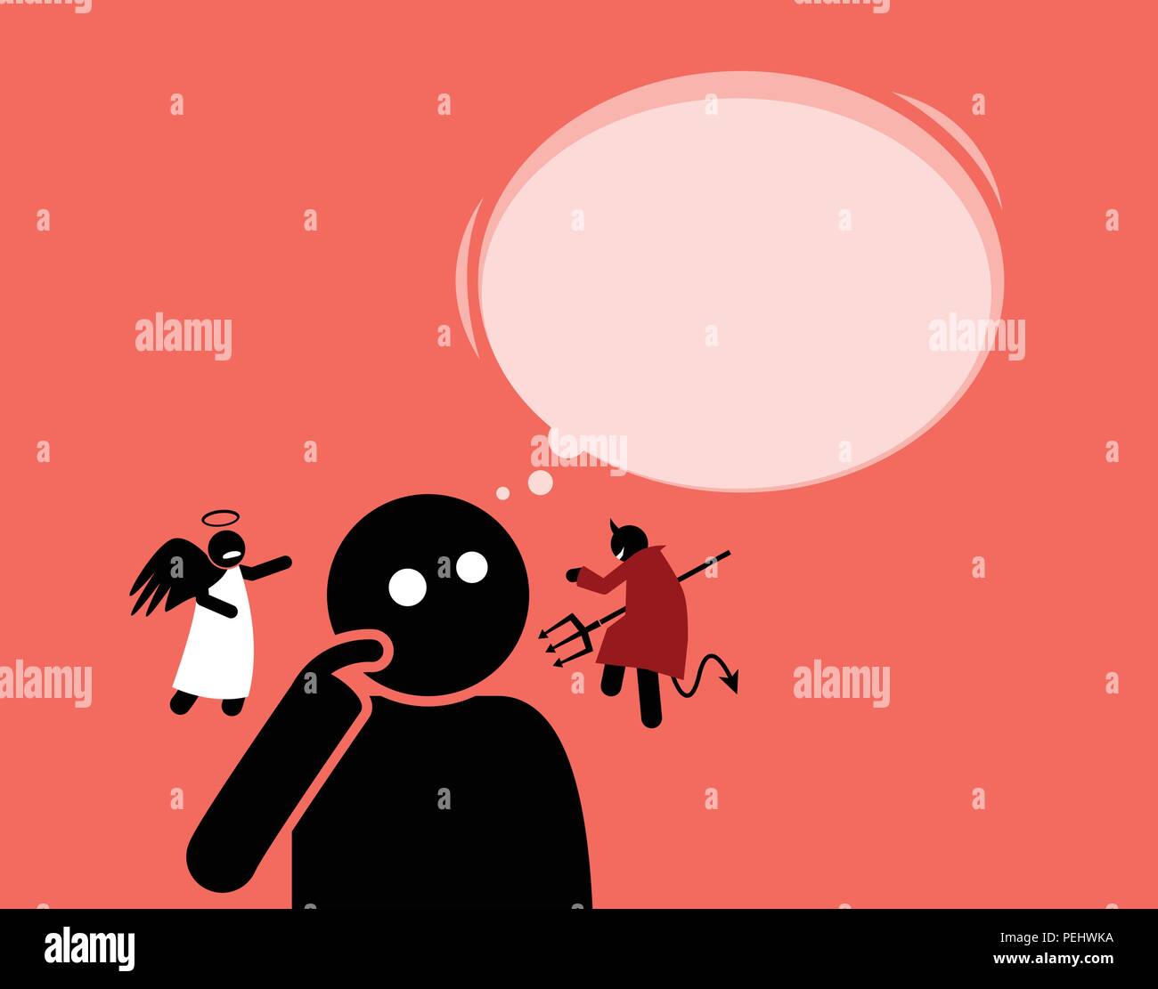 Angel versus devil Stock Vector Images - Alamy