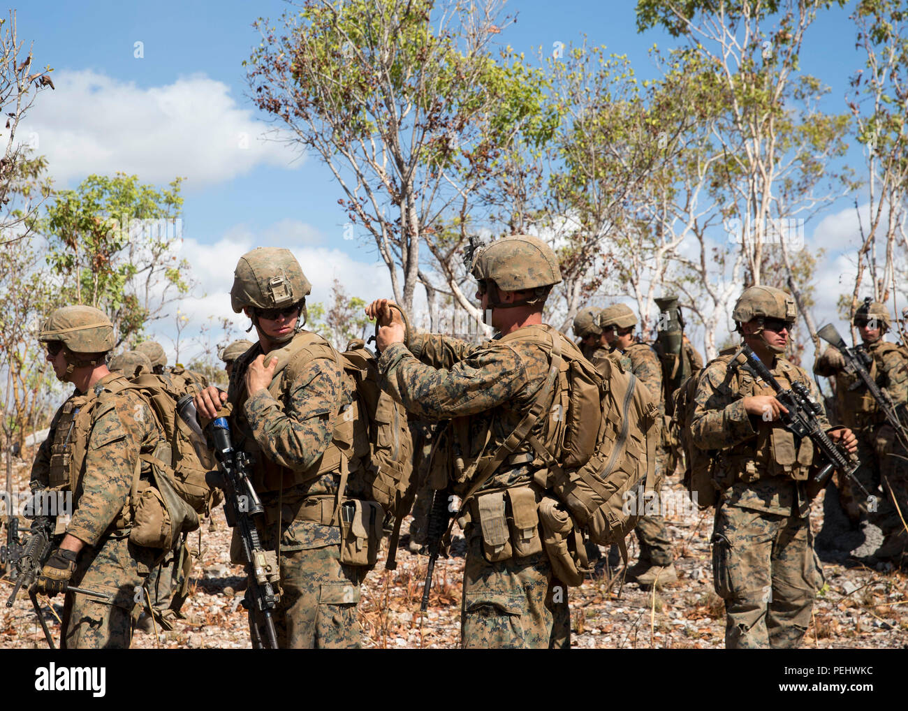 U.S. Marines with Company C, 1st Battalion, 4th Marine Regiment, Marine ...