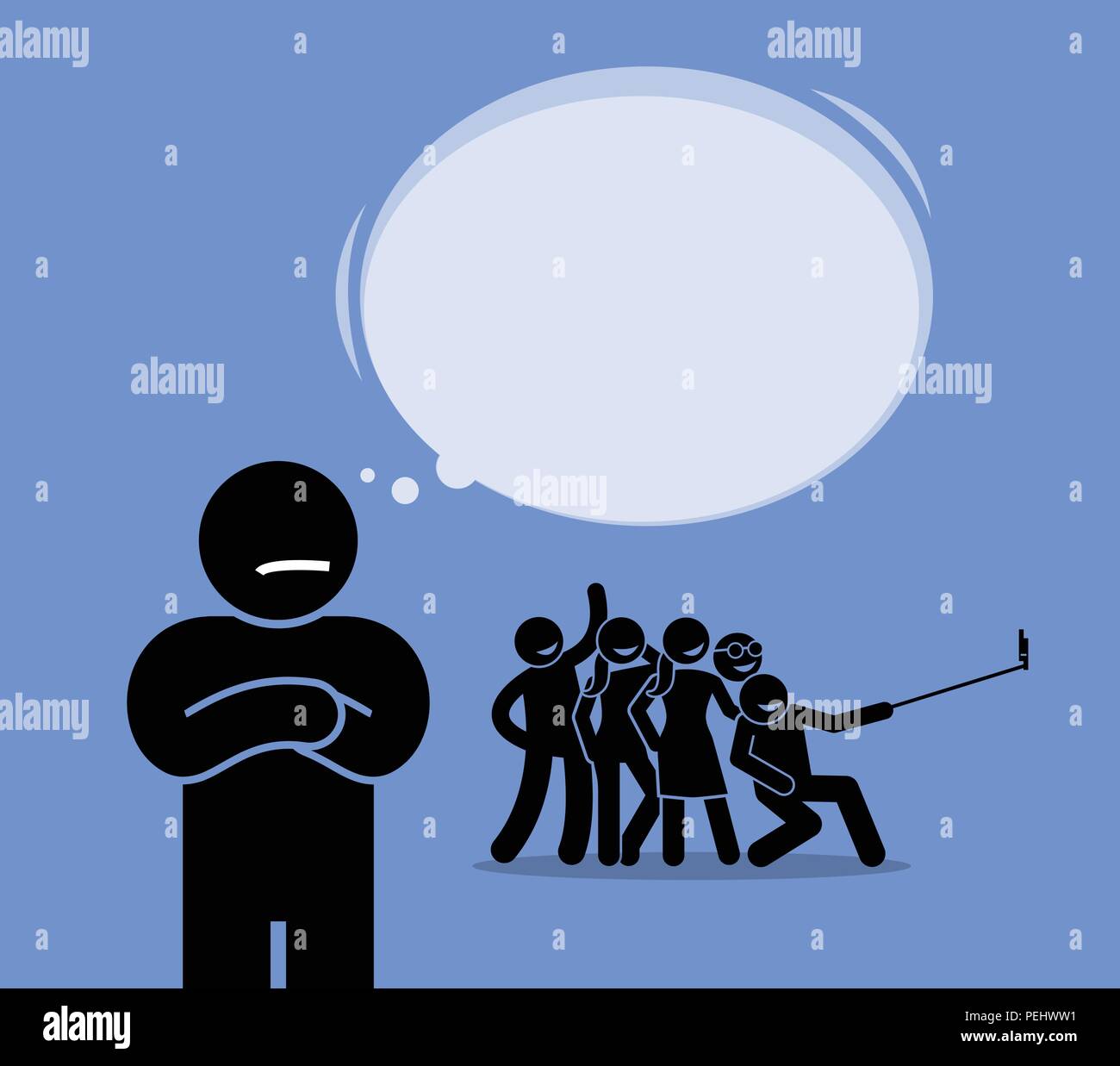 Loner looking Stock Vector Images - Alamy