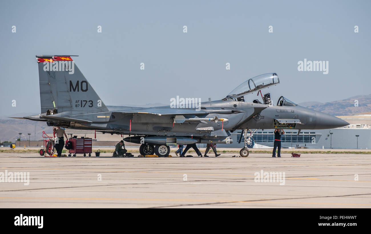 F-15E Strike Eagles from Mountain Home Air Force Base assigned to the ...