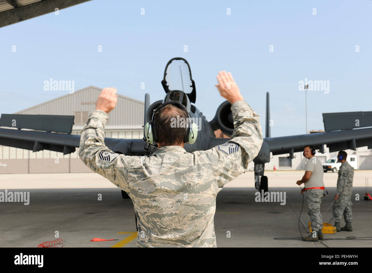 Routine flight operations on selfridge field hi-res stock photography ...