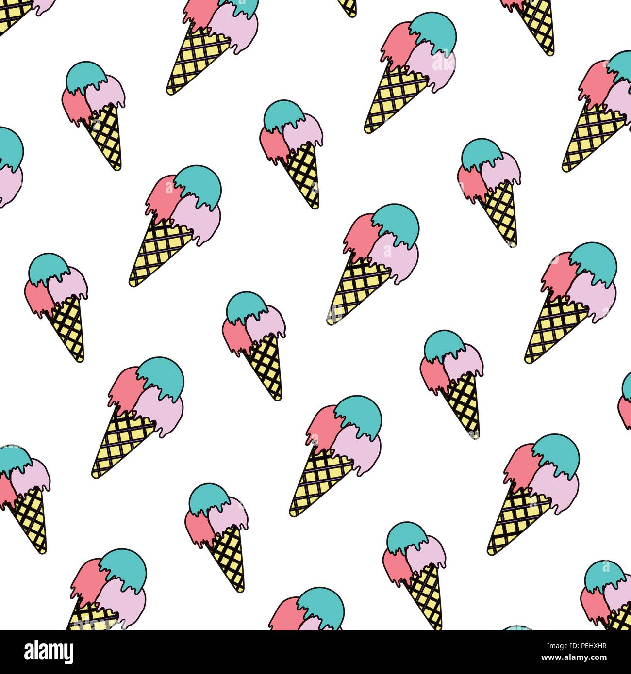 color ice cream with three balls background Stock Vector Image & Art ...