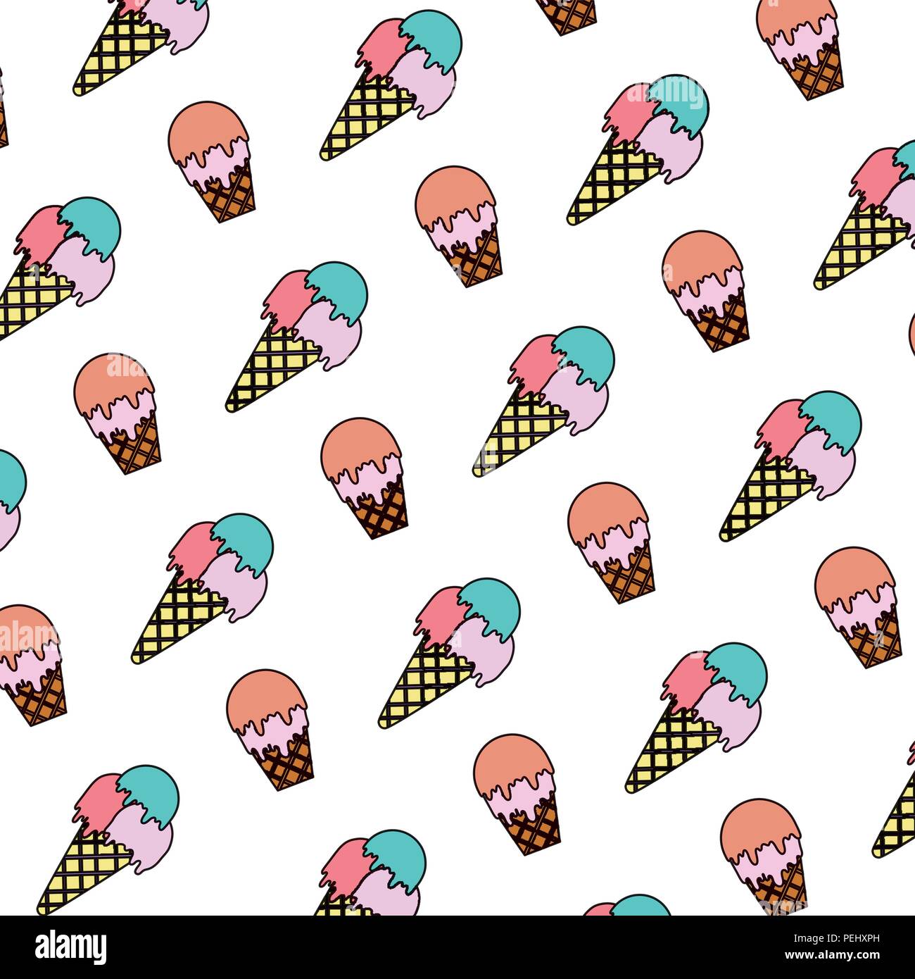 color delicious ice cream dessert background Stock Vector Image & Art ...