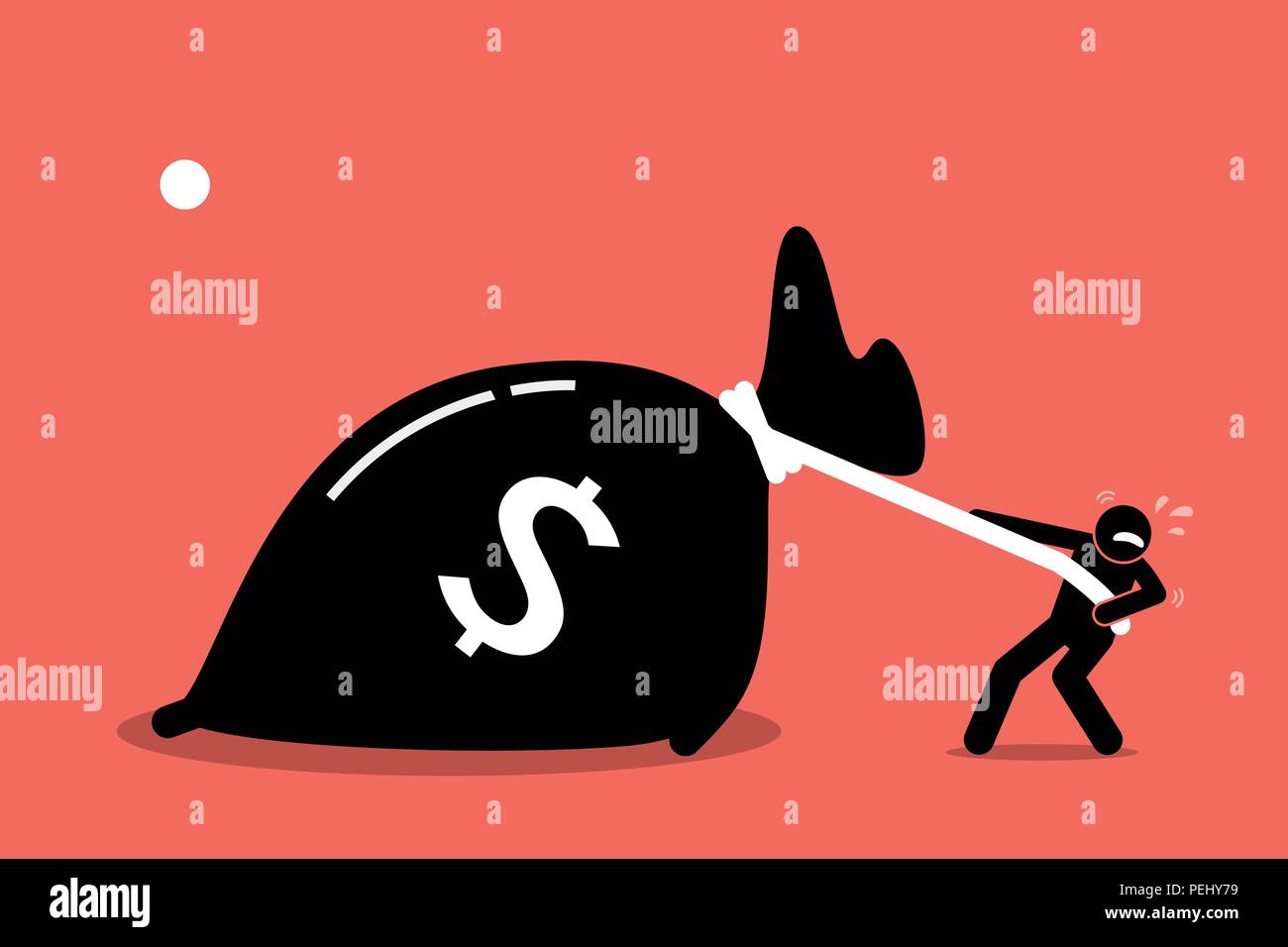 Vector artwork depicts greed and wealth Stock Vector Image & Art - Alamy