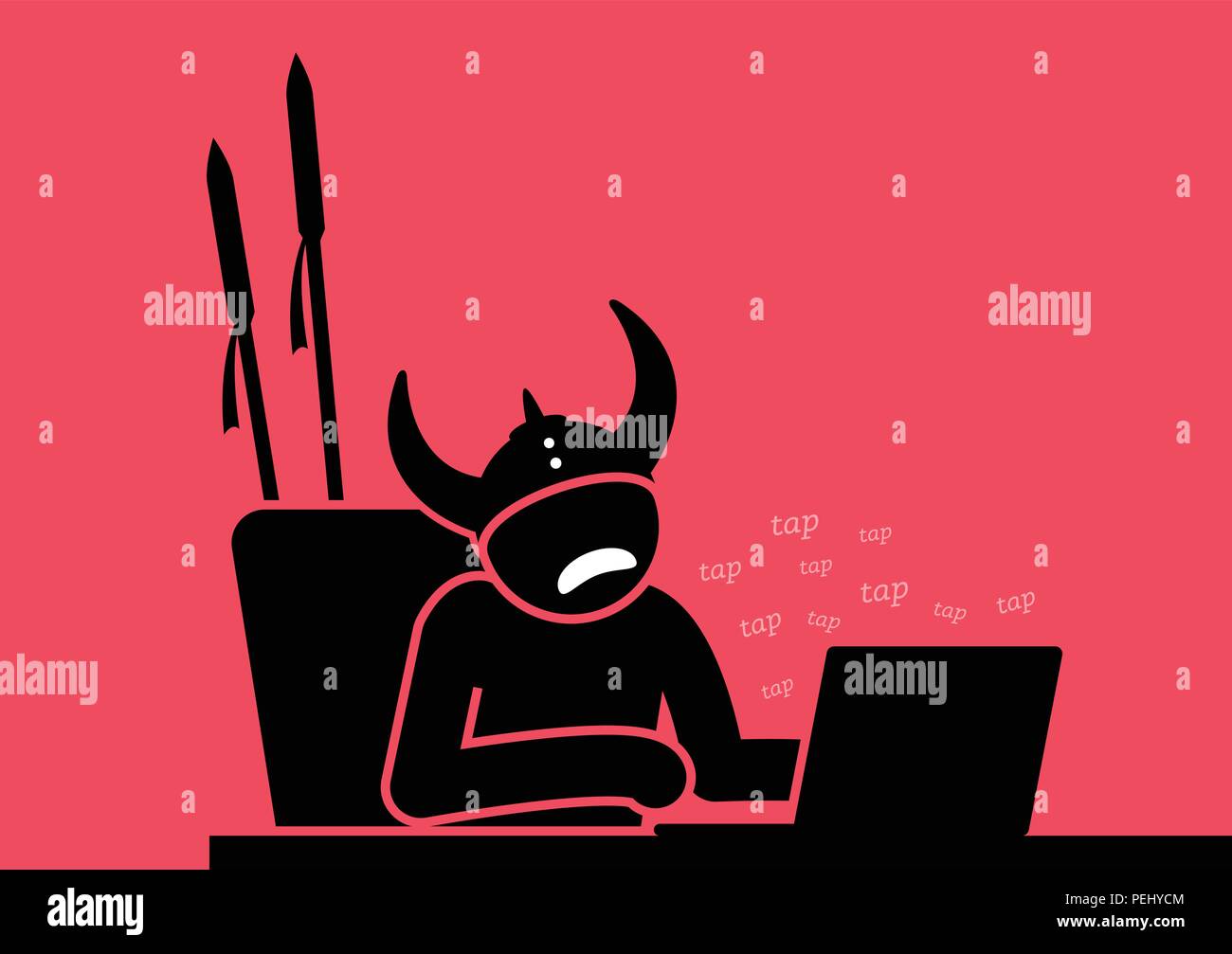 Vector artwork illustration depicts the concept of online sedition ...