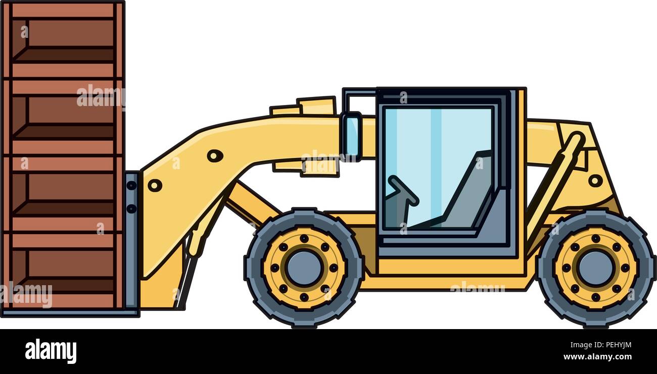 construction truck icon over white background, vector illustration ...