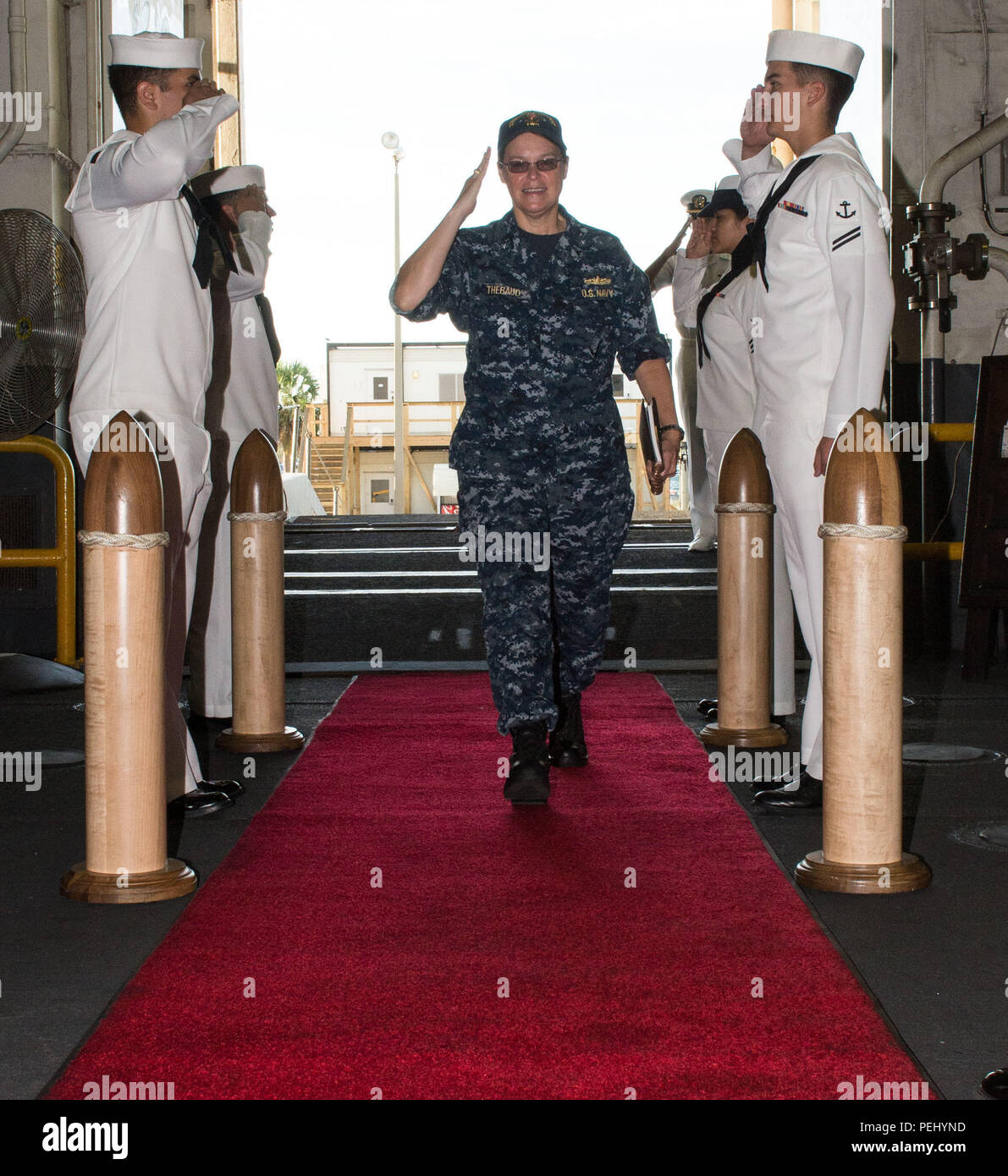 150819-N-ZZ999-003 MAYPORT, Fla. (August 19, 2015) – Rear Admiral Cynthia Thebaud, commander of ...