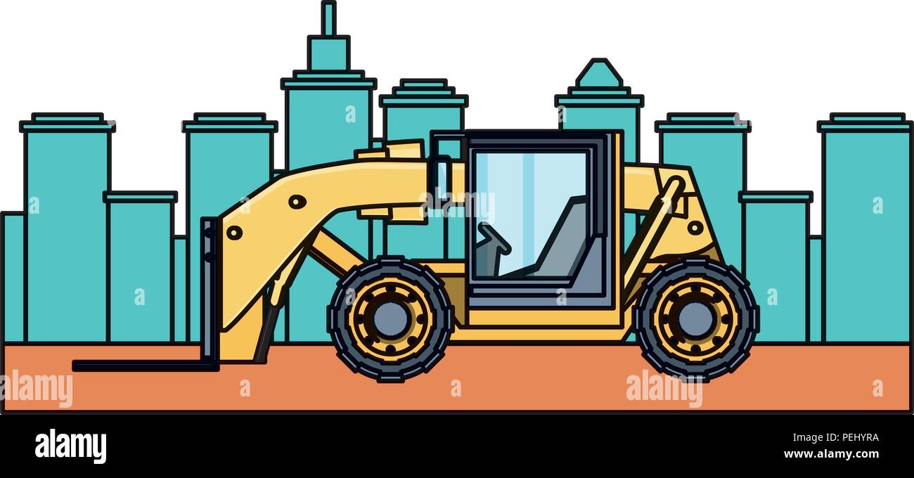 construction truck icon over white background, vector illustration ...