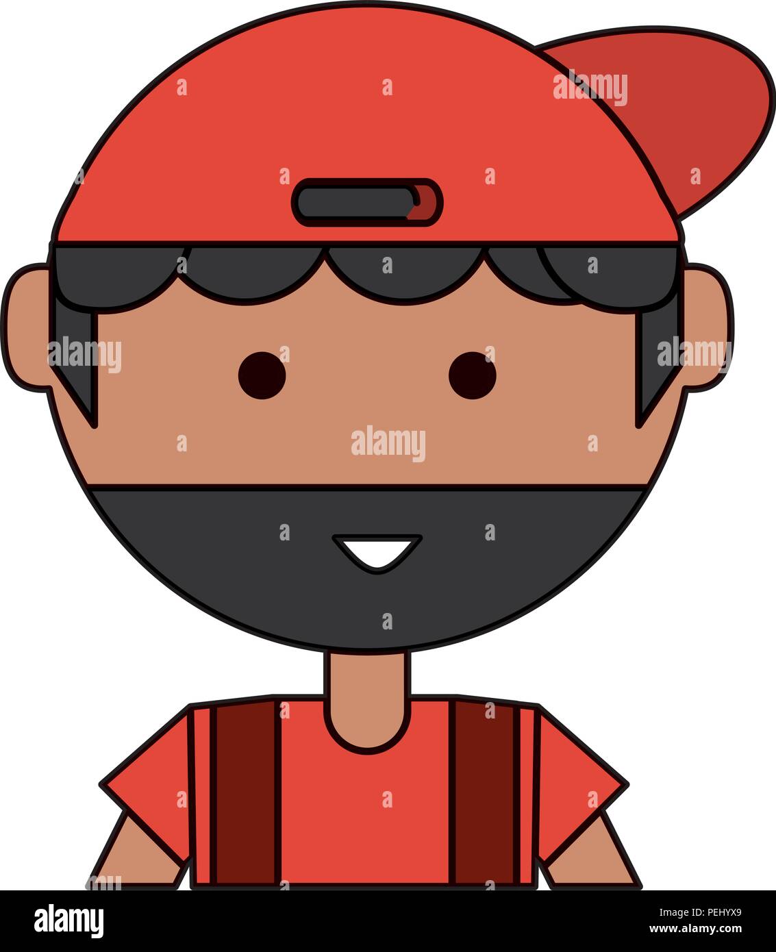 cartoon repair man icon over white background, vector illustration ...