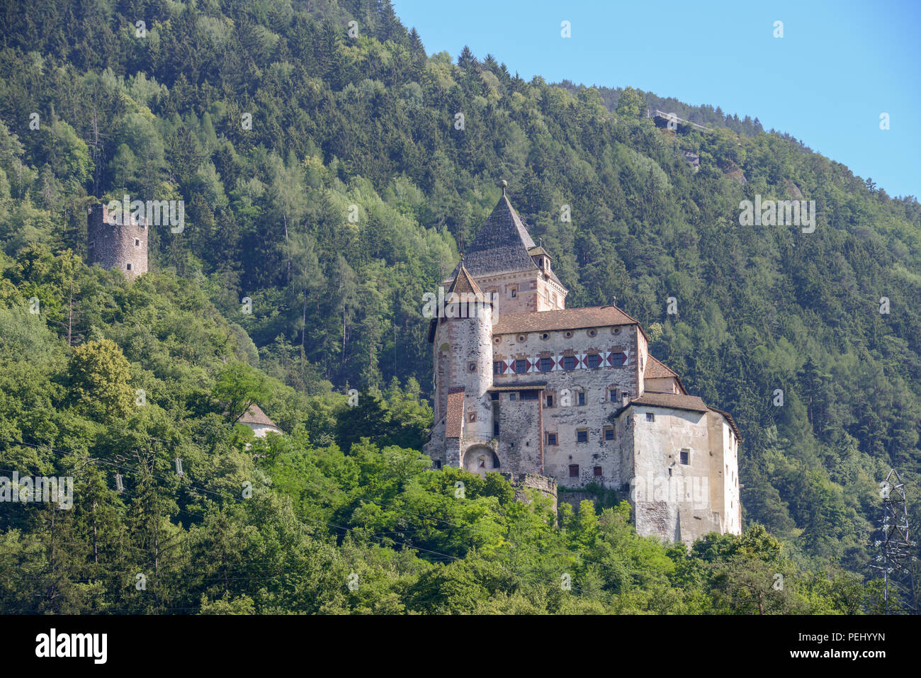 Trostburg castle at Ponte Gardena on South Tyrol in Italy Stock Photo ...