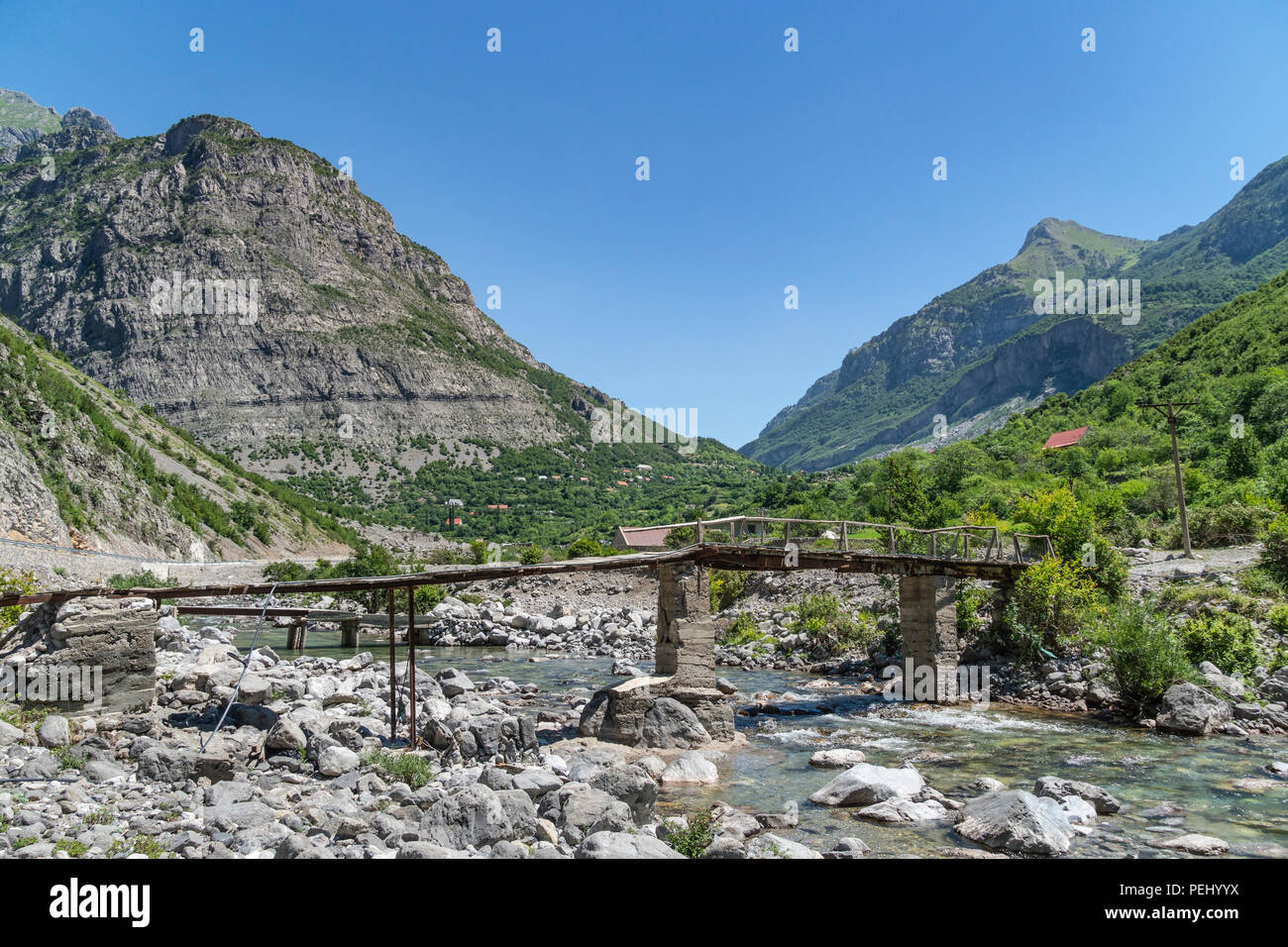 A bridge across the the Cem River at Dobrinje on the SH 20 road The ...