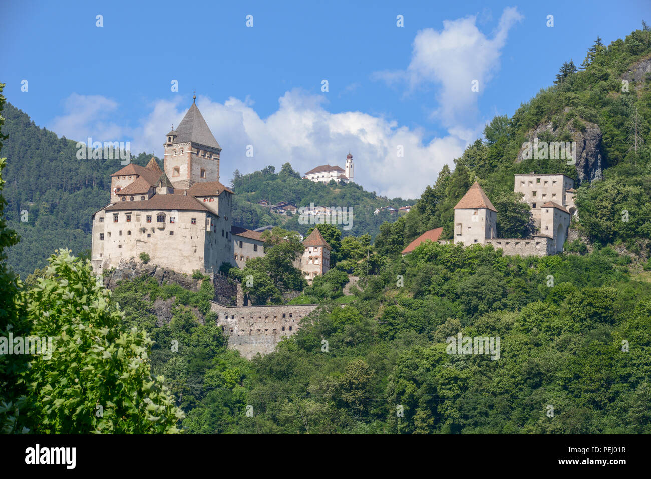 Trostburg castle at Ponte Gardena on South Tyrol in Italy Stock Photo ...