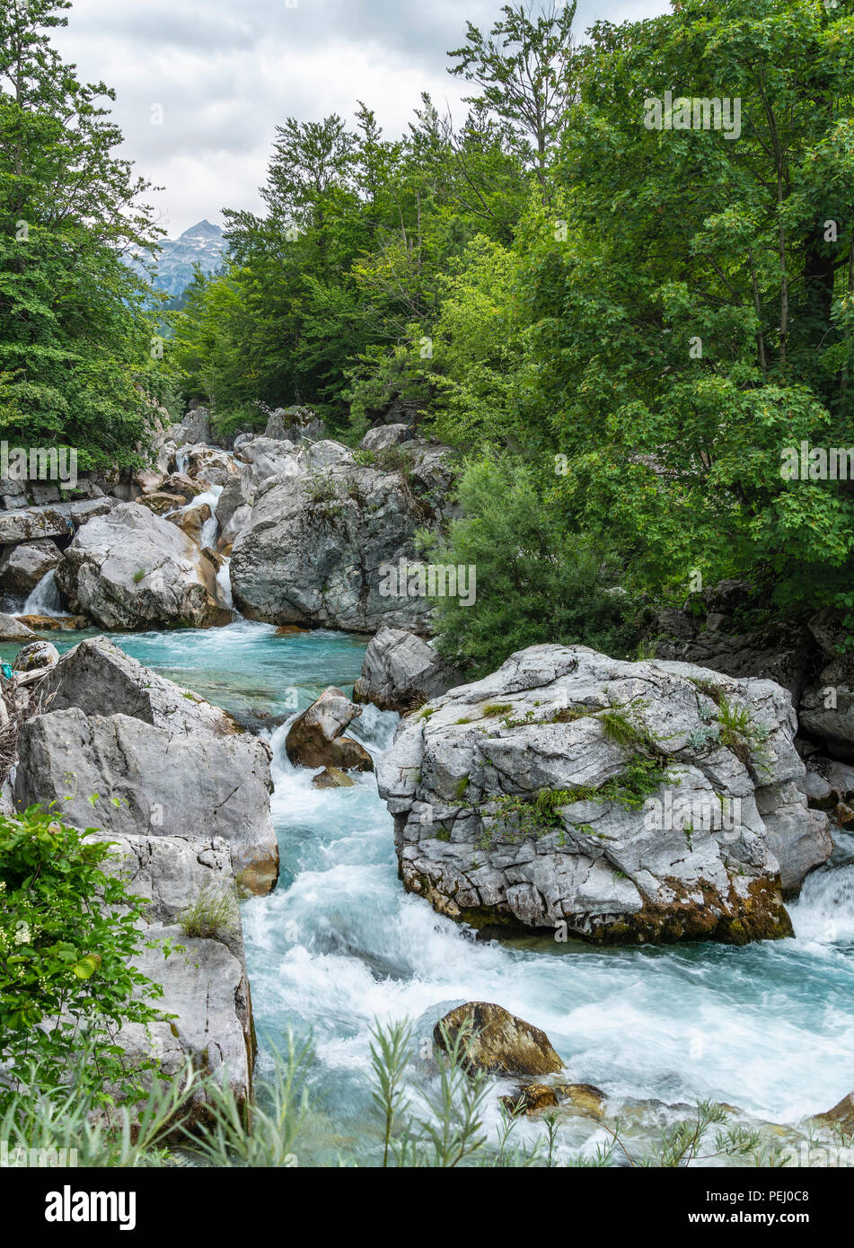 The Valbona River Valley, part of the Valbona National Park, in North ...