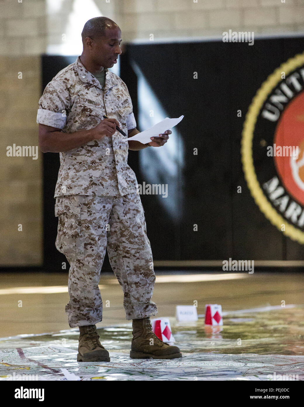 U.S. Marine Corps Lt. Col. Monte S. Powell, current operations officer with 1st Marine ...