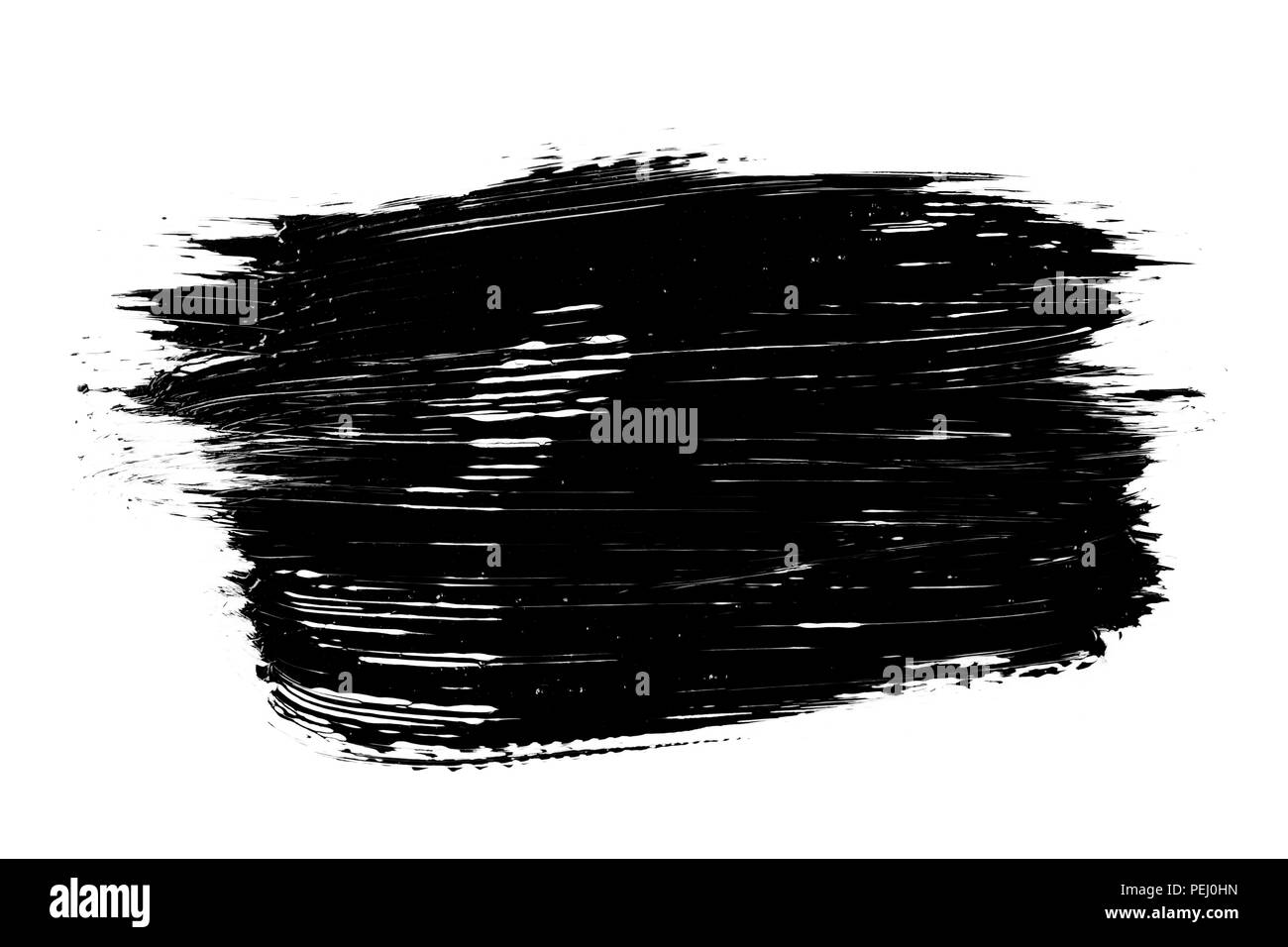 Abstract grunge brush stroke made with slack acrylic paint, isolated on ...