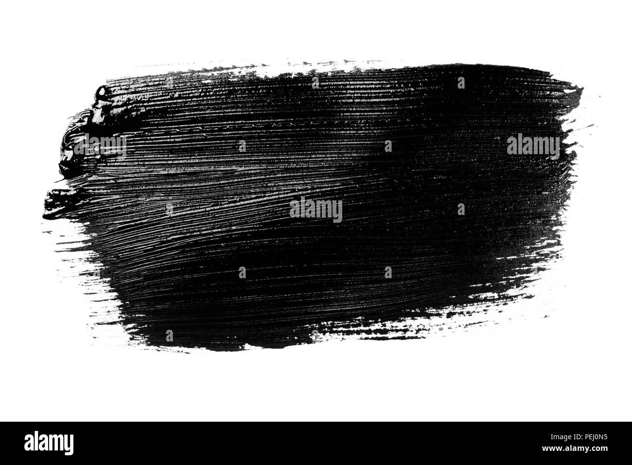 Abstract grunge brush stroke made with slack acrylic paint, isolated on ...