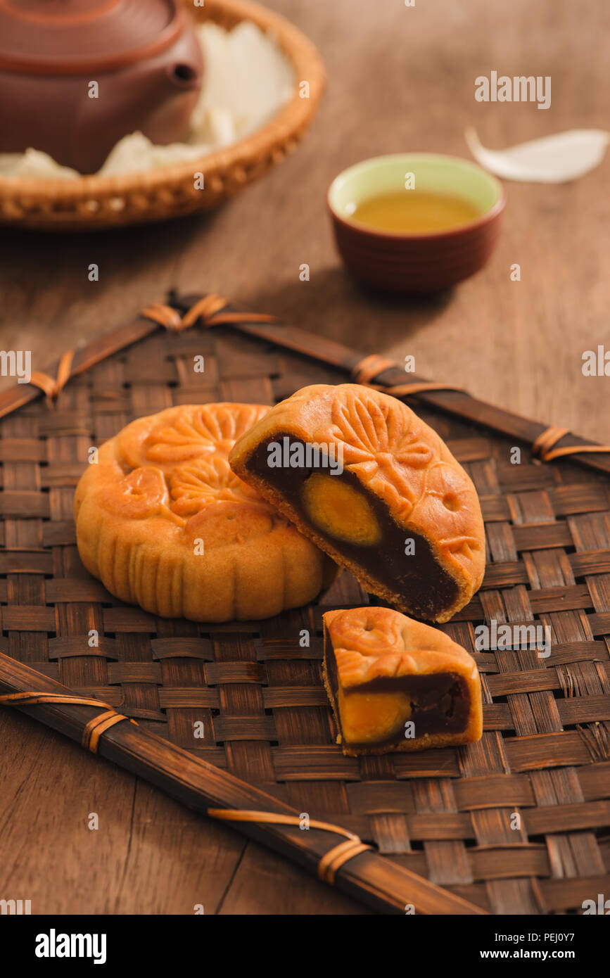 Mooncakes,which are Vietnamese pastries traditionally eaten during the ...