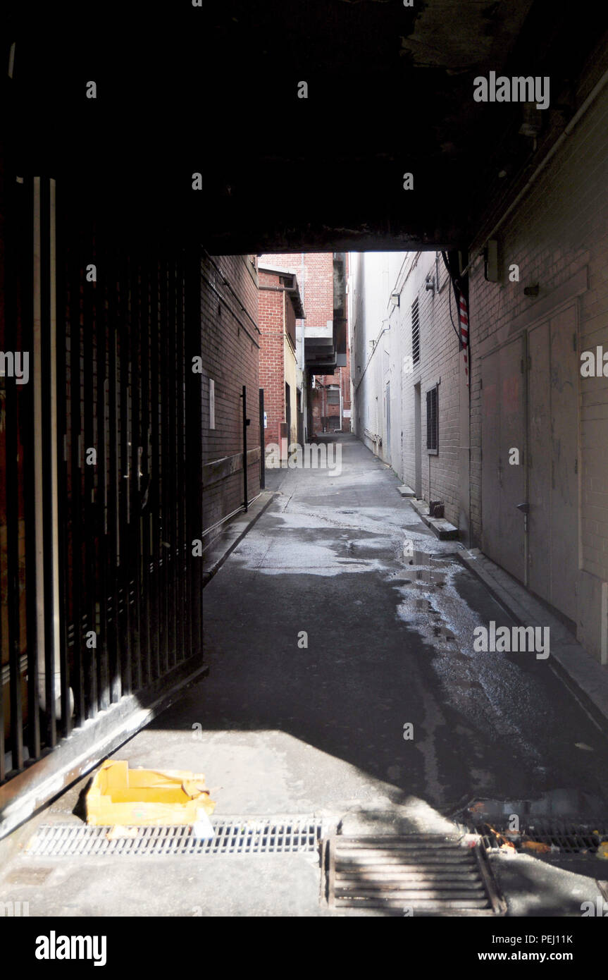 Small alley for people walking at Perth's Forrest Chase in Perth ...