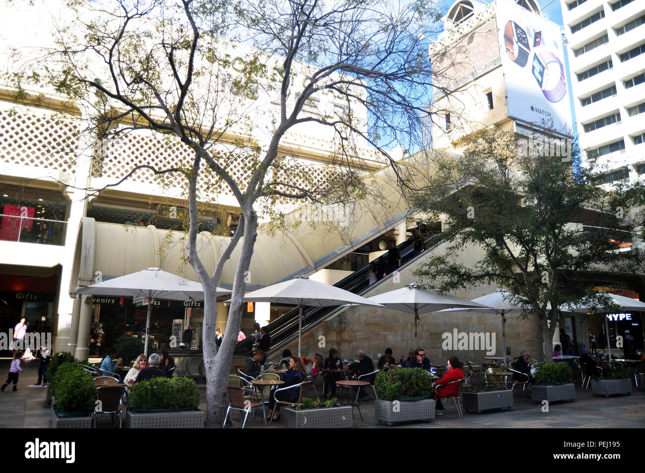 Australian people and foreigner travelers visited travel and shopping ...